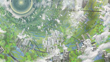 Oneil Cylinder Interior stock illustration. Illustration of exploration ...