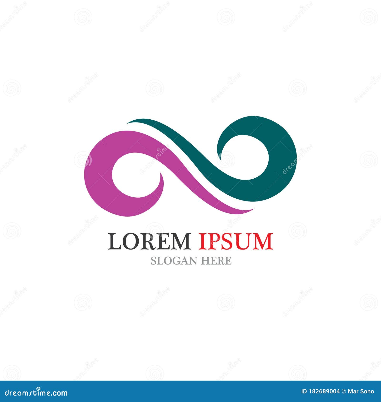 Oneindig Logo En Symbool Vectorafbeelding Vector Illustratie ...