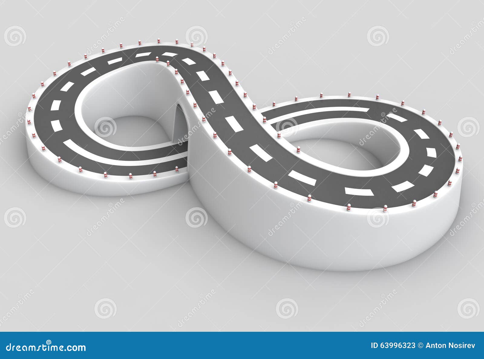 Oneindige Weg in Zandlopervorm Stock Illustratie - Illustration of ...