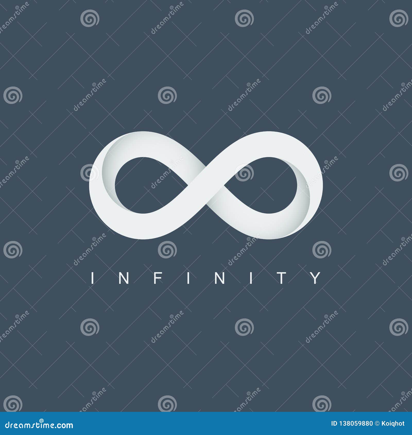 Oneindigheidssymbool, Oneindig Embleem, Mobiuslijn Vector Illustratie ...