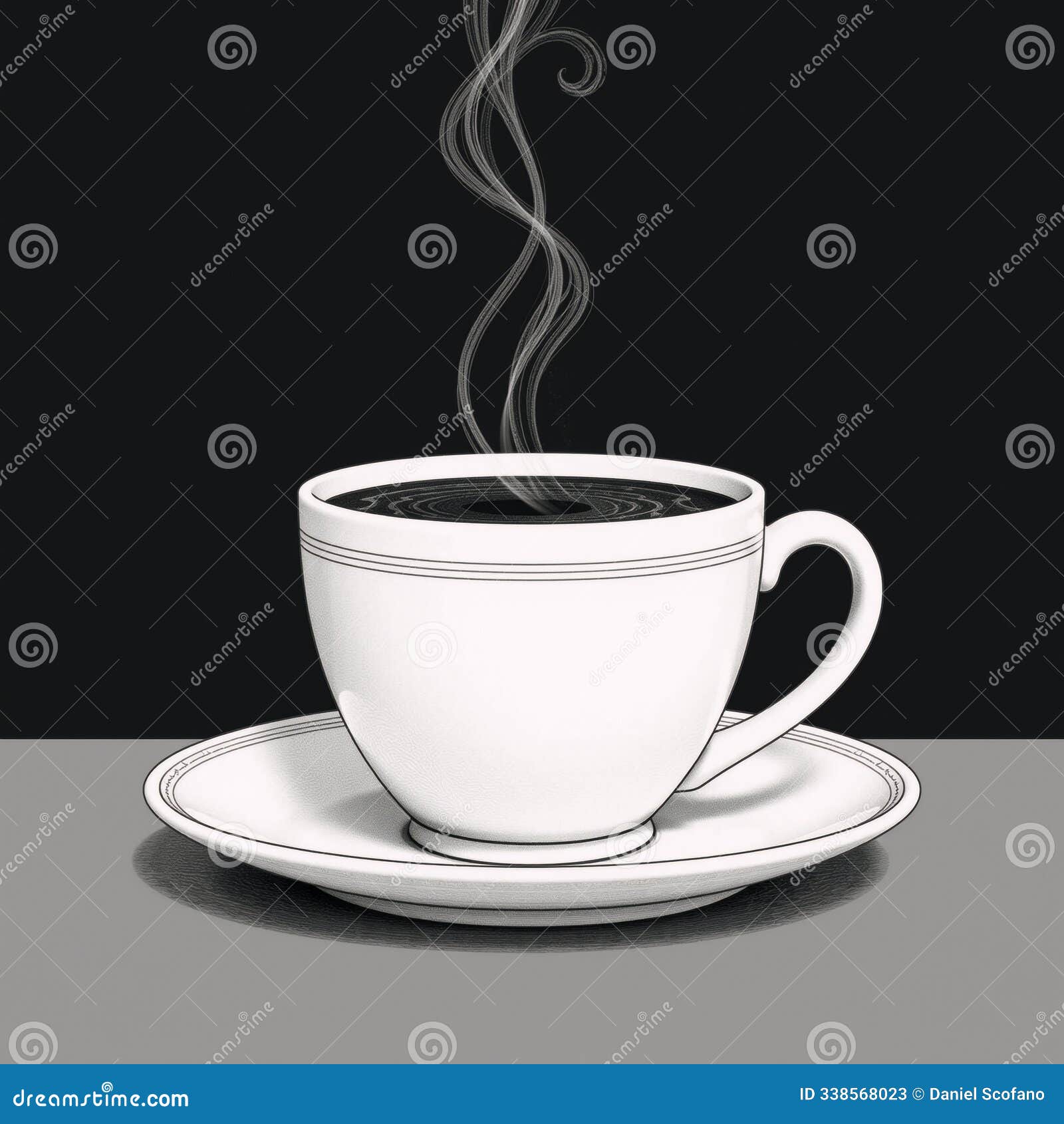 Oneline Illustration Depicting a Simple Cup of Coffee Stock ...