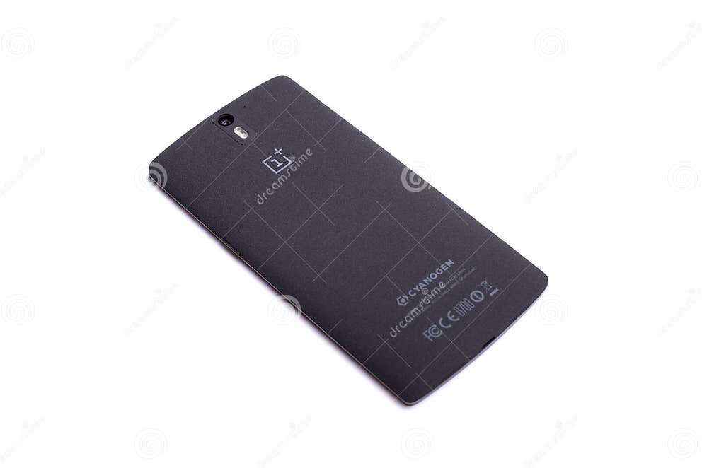 OnePlus One Smartphone Back Side Isolated on White Background Editorial ...