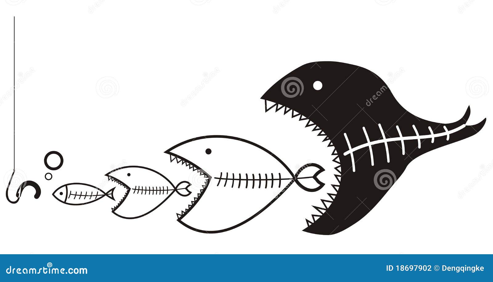 Ones devour the small stock vector. Illustration of dangerous - 18697902