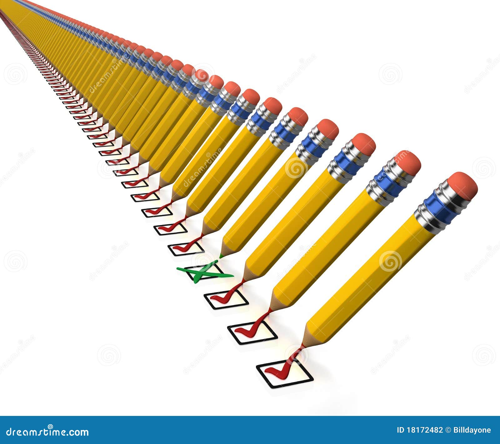 Oneven Uit in Een Lange Lijn Van Tikken Stock Illustratie ...