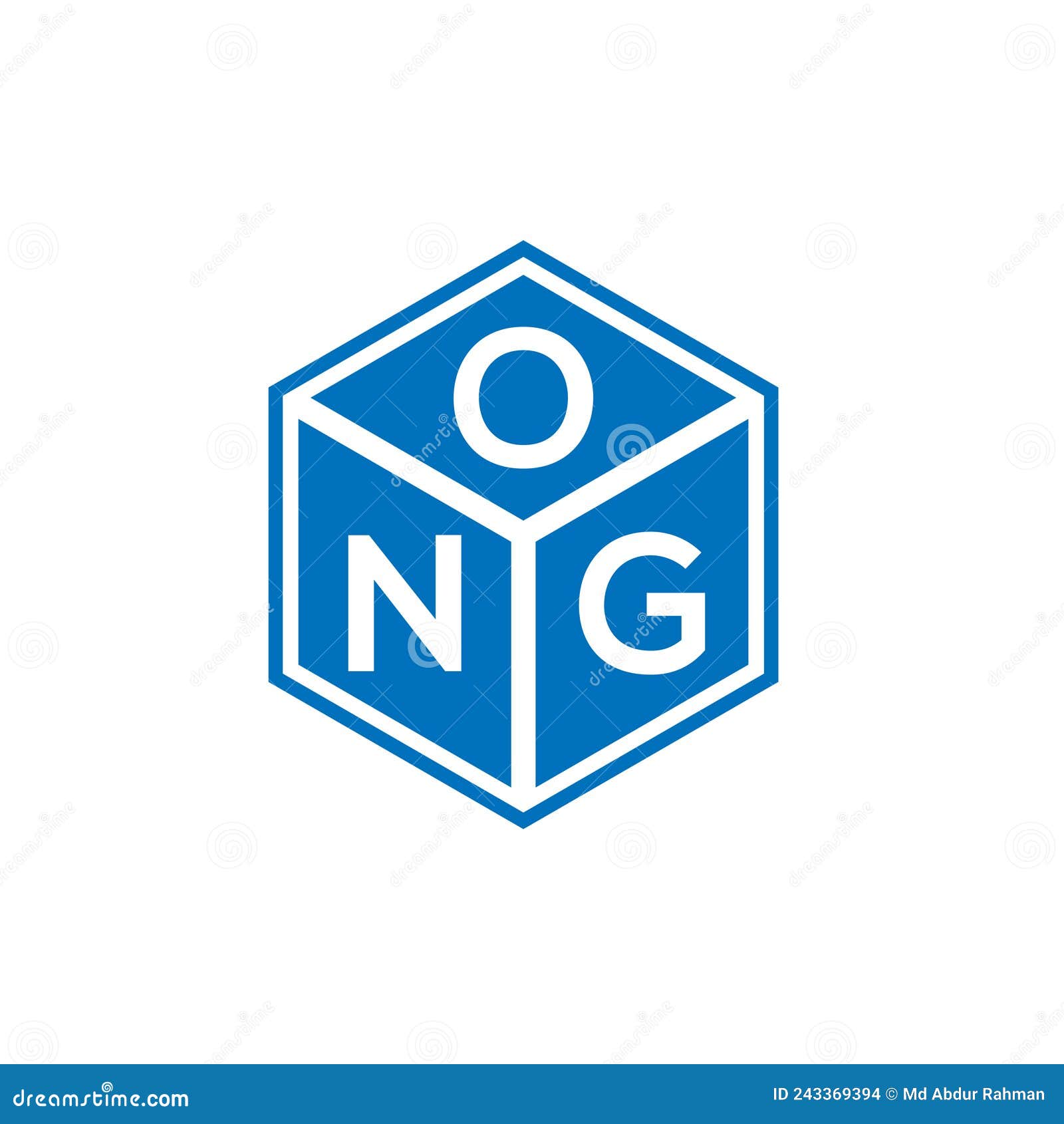 ONG Letter Logo Design on Black Background. ONG Creative Initials ...