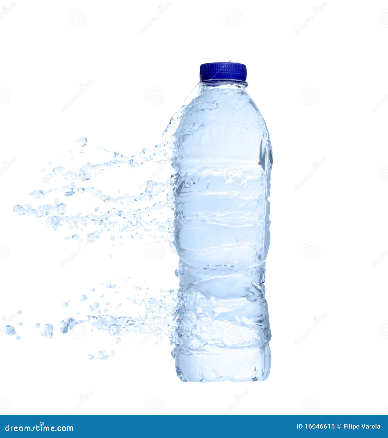 Ongeopende Plastic Waterfles Met Waterplons Stock Afbeelding - Image of ...