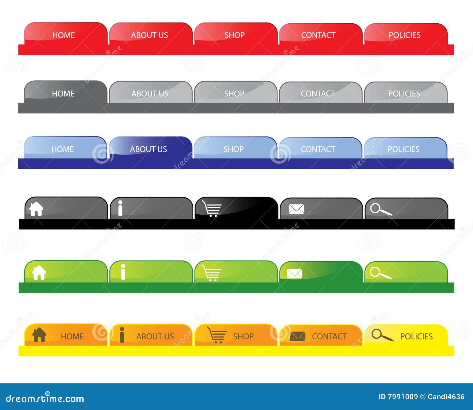 Onglets de navigation illustration de vecteur. Illustration du vecteur ...