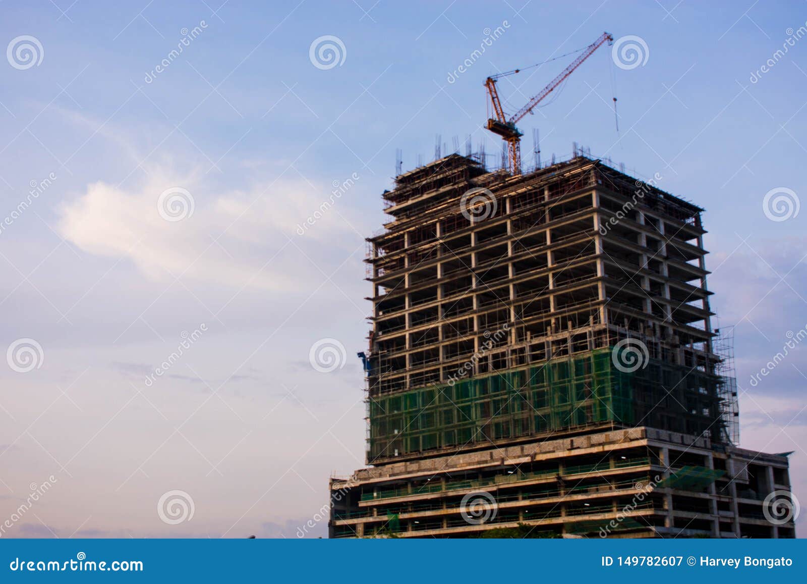 Ongoing Construction of a Modern Building Stock Image - Image of full ...