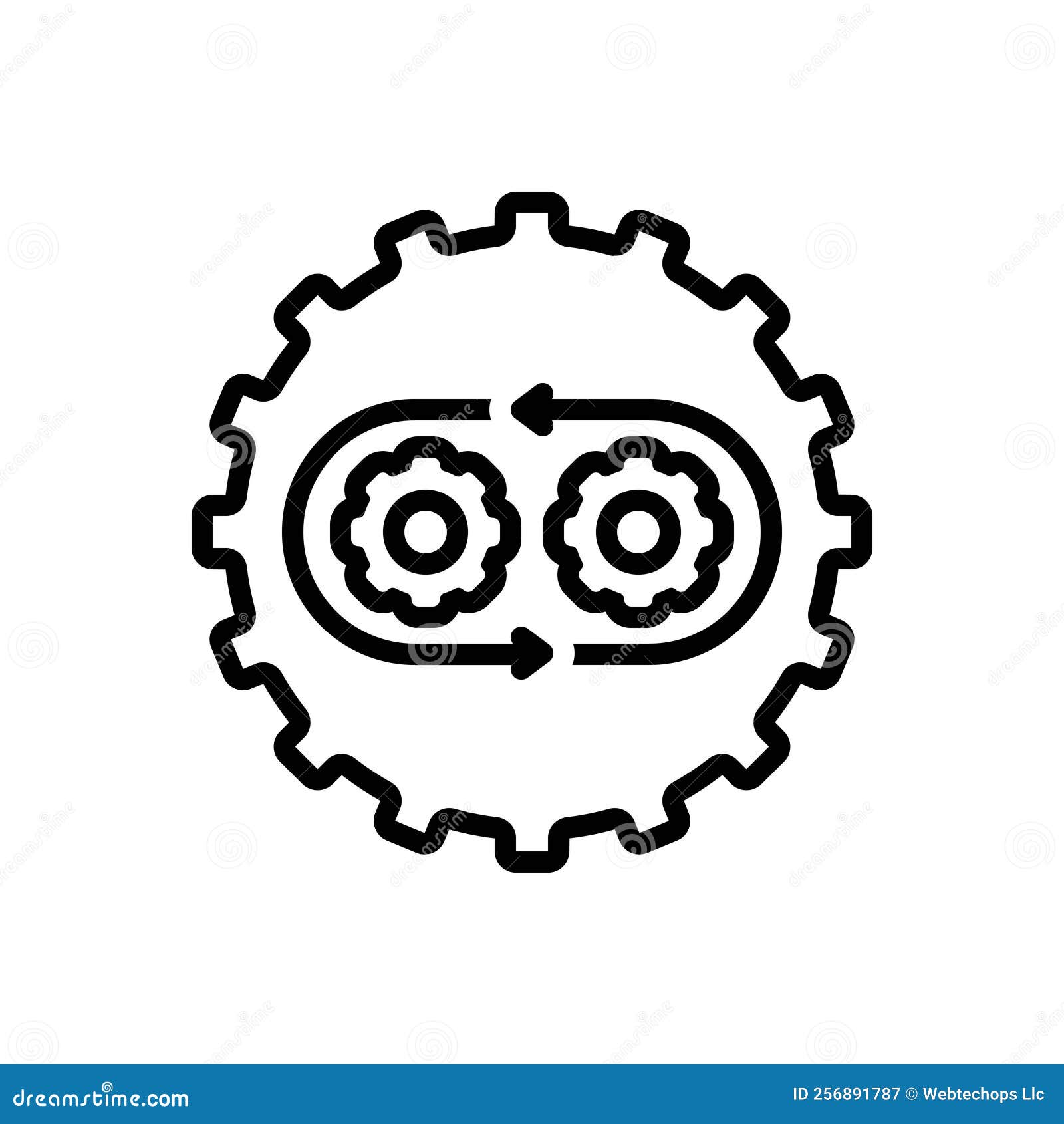 Black Line Icon for Ongoing, Progress and Continuing Stock Vector ...