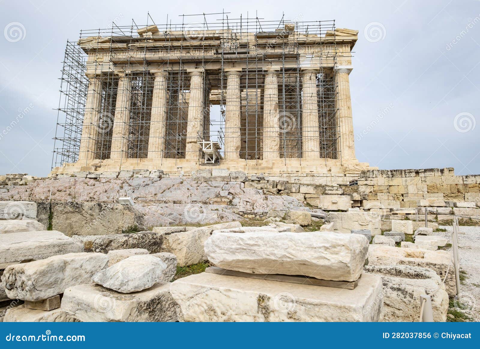 The Restoration of the Parthenon on the Hill of Acropolis in Athens ...