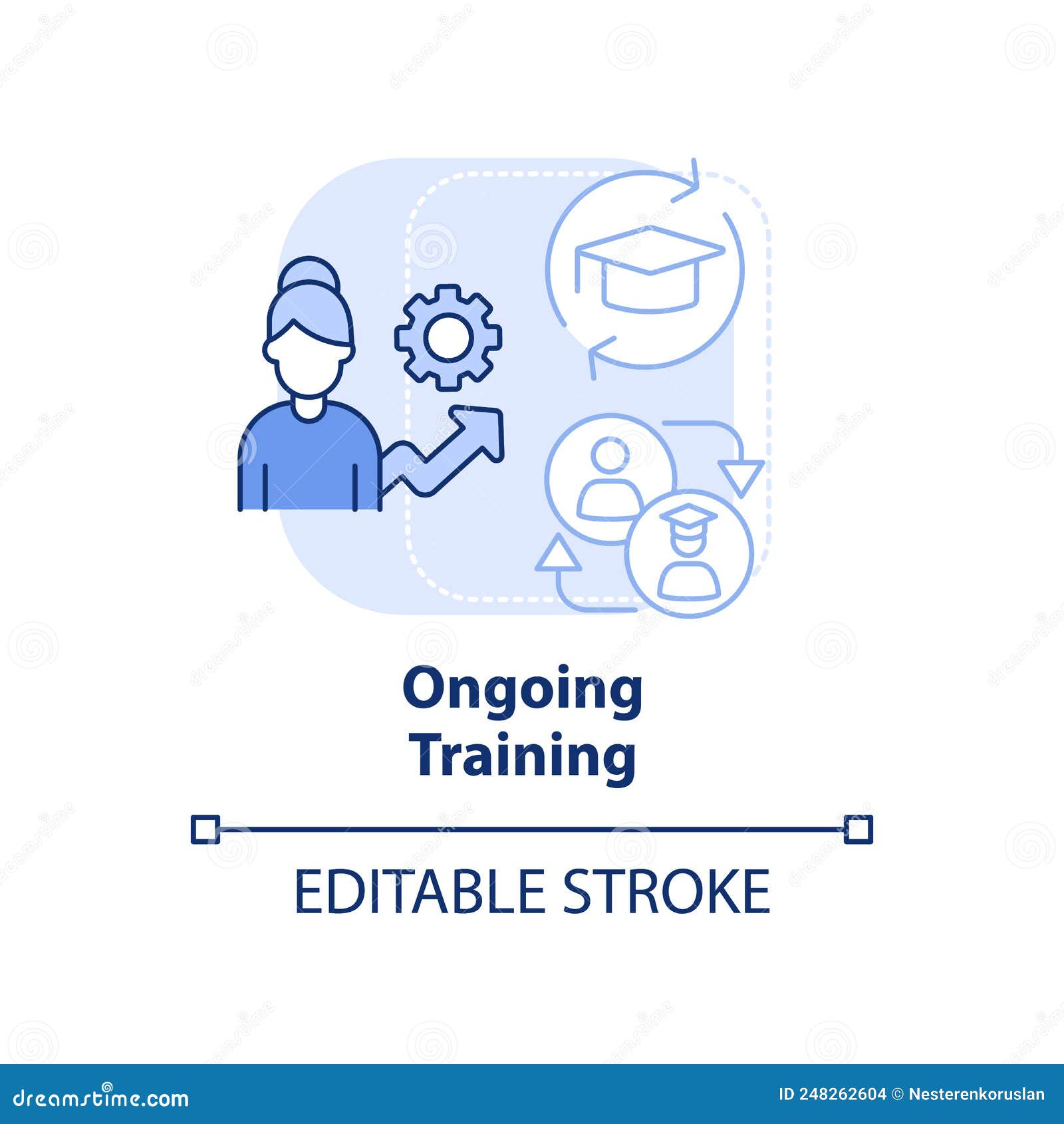 Ongoing Training Light Blue Concept Icon Stock Vector - Illustration of ...