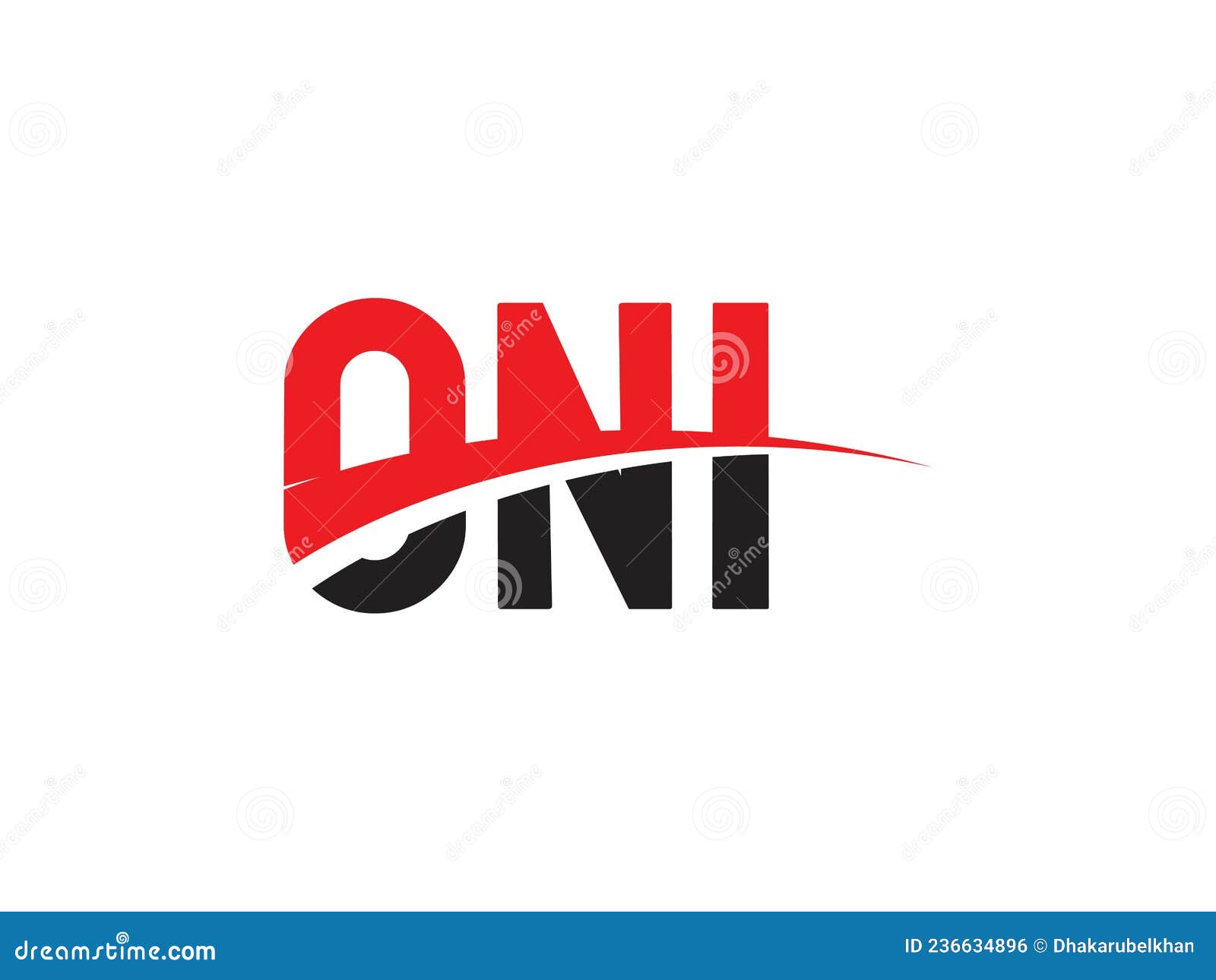 ONI Letter Initial Logo Design Vector Illustration Stock Vector ...