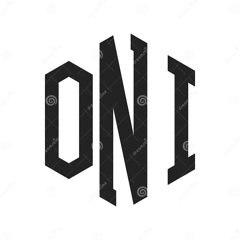 ONI Logo Design. Initial Letter ONI Monogram Logo Using Hexagon Shape ...