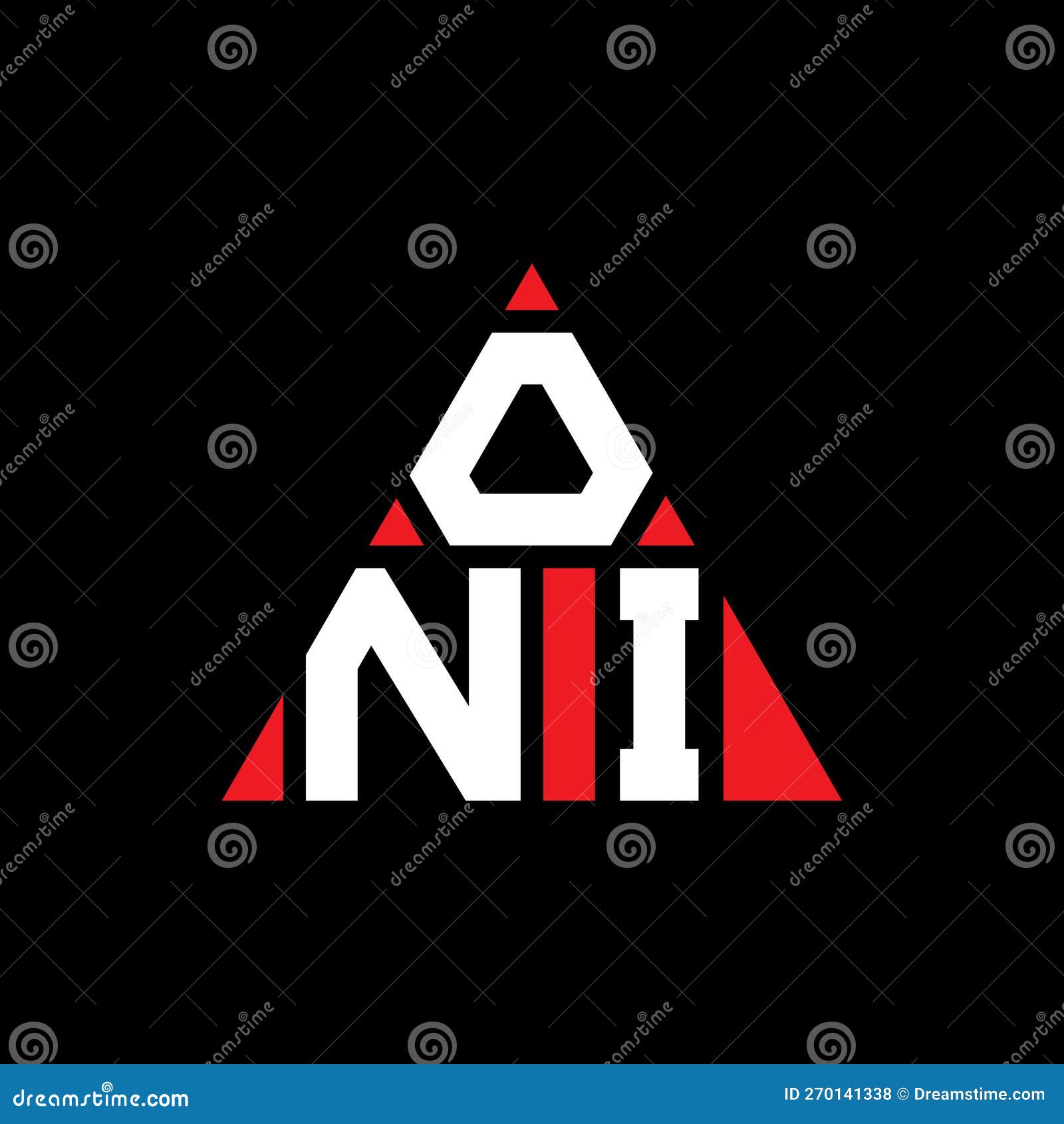 ONI Triangle Letter Logo Design with Triangle Shape. ONI Triangle Logo ...