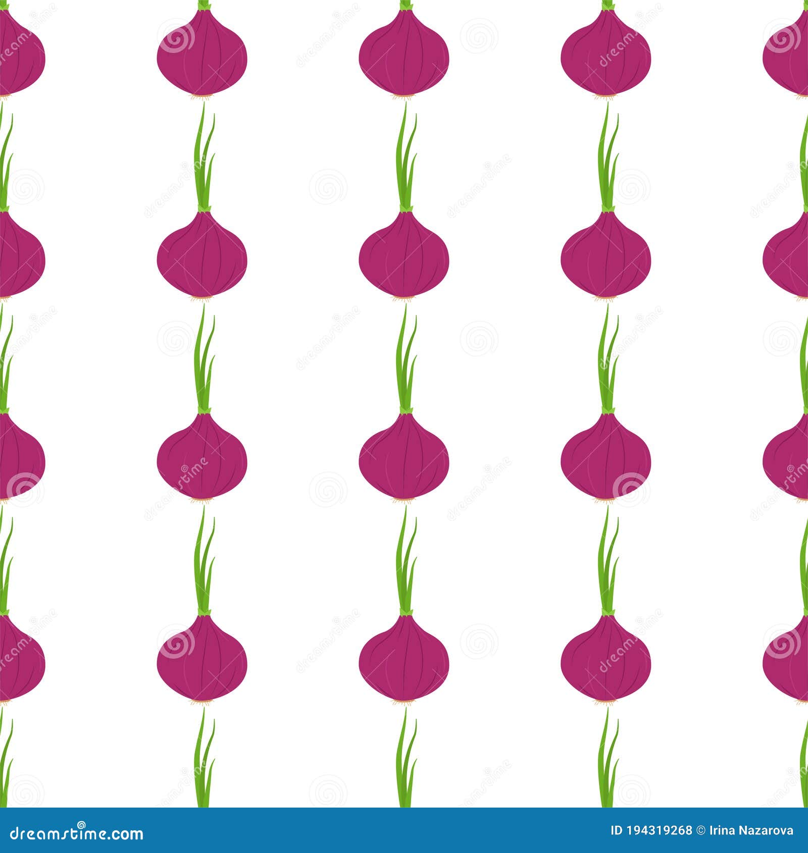 Red Onion. Seamless Vector Patterns Stock Vector - Illustration of ...