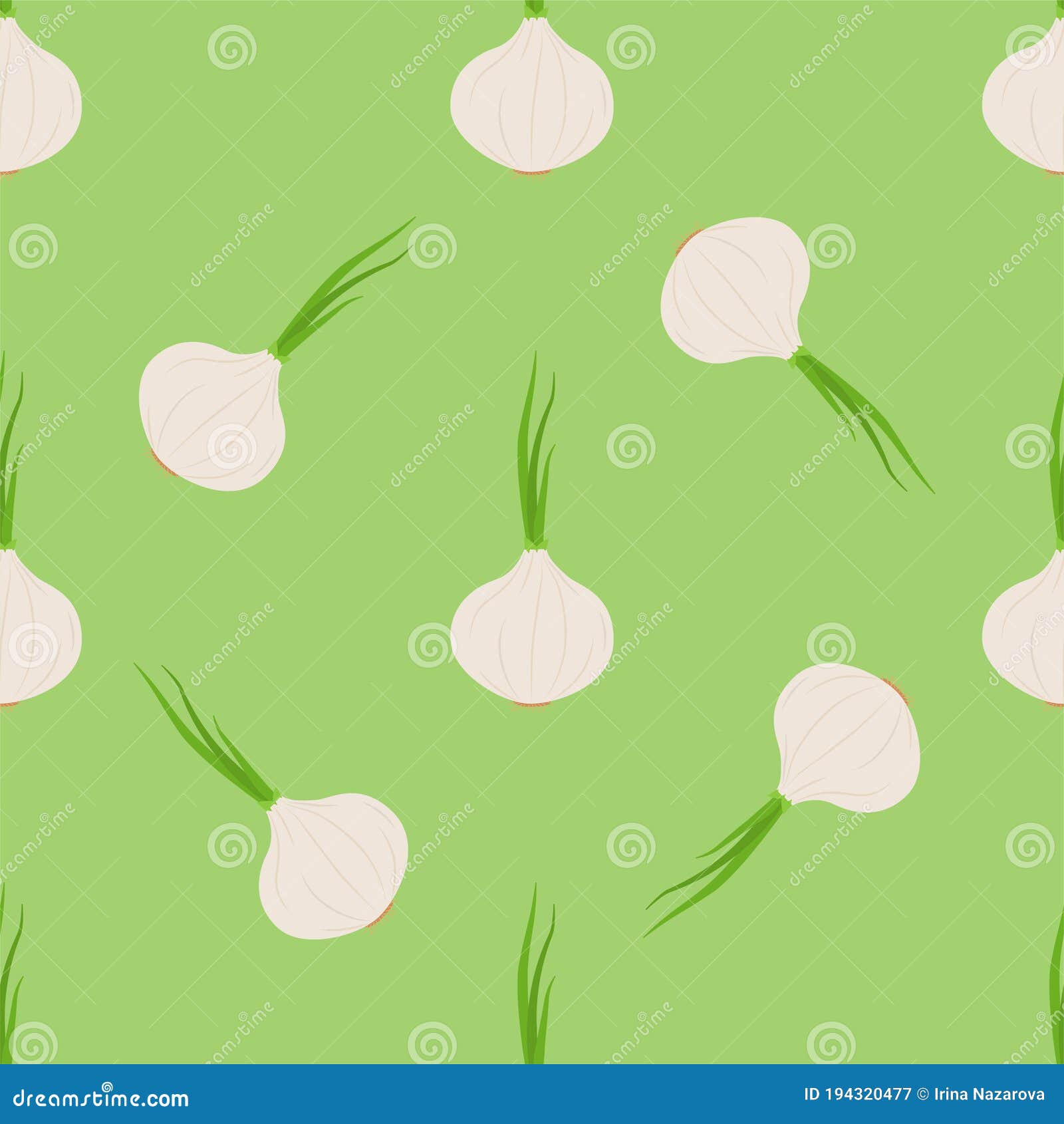White Onion. Seamless Vector Pattern Stock Vector - Illustration of ...