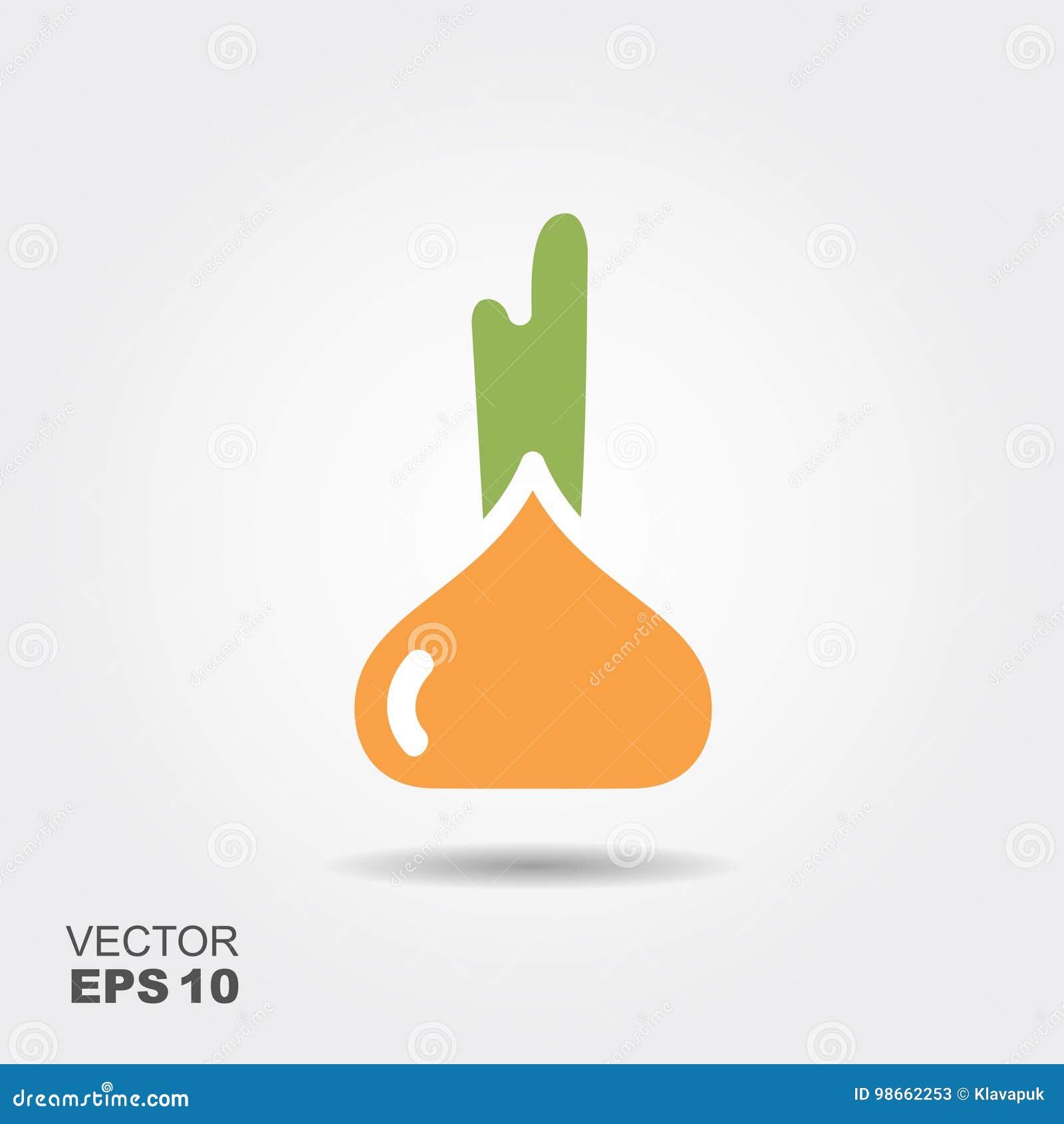 Onion Bulb Flat Icon Vector, Colorful Logo Illustration Isolated on ...