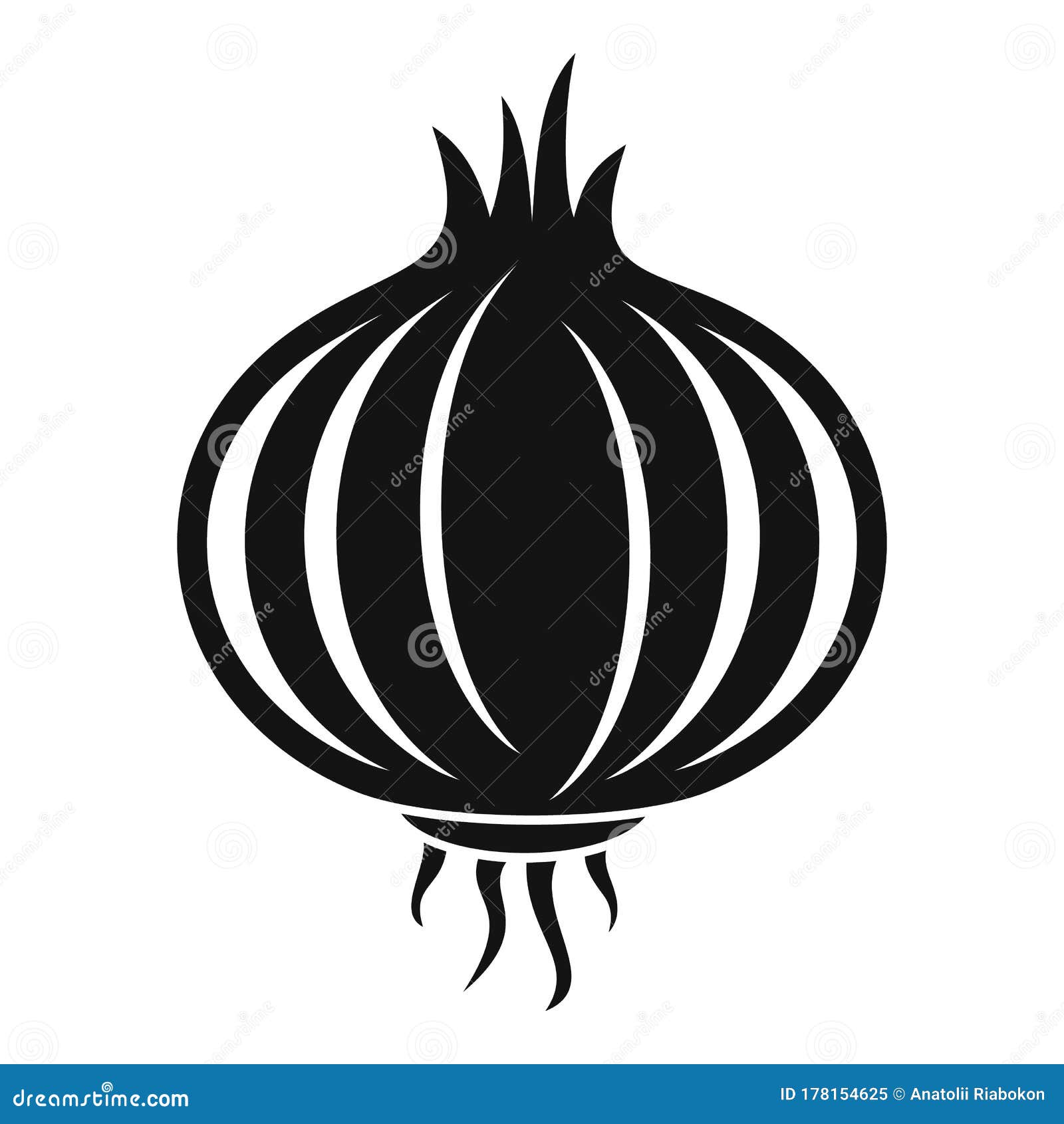 Onion Bulb Icon, Simple Style Stock Vector - Illustration of group ...
