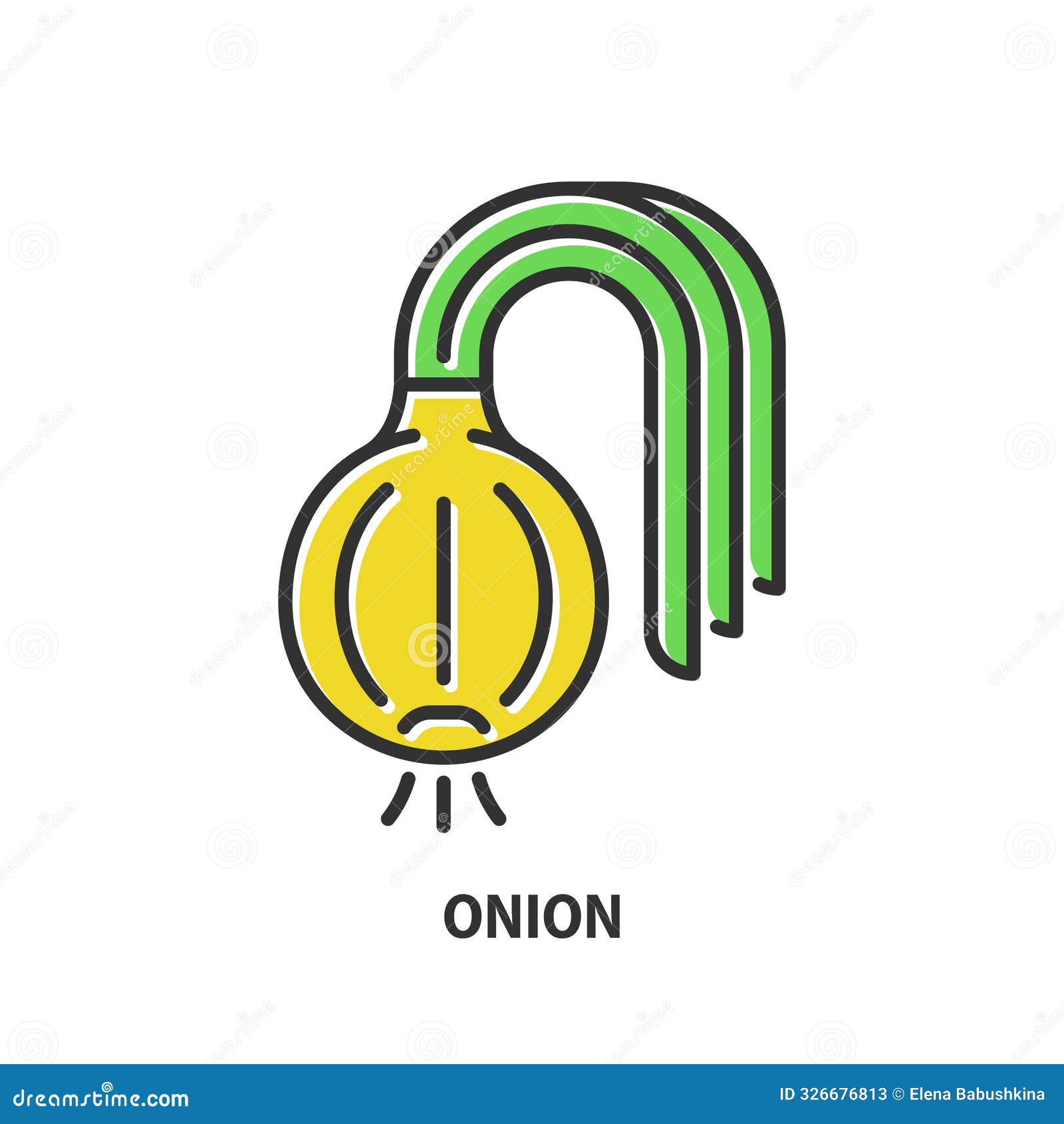 Onion Bulb Line Icon. Vegetable Vector Symbol Stock Vector ...