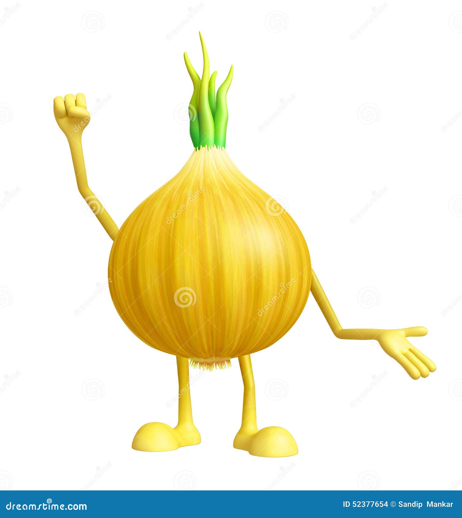 Onion Character with Presentation Pose Stock Illustration ...