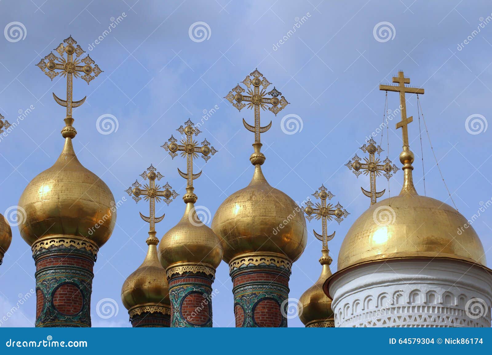 Onion Domes within the Kremlin Stock Photo - Image of russian, orthodox ...