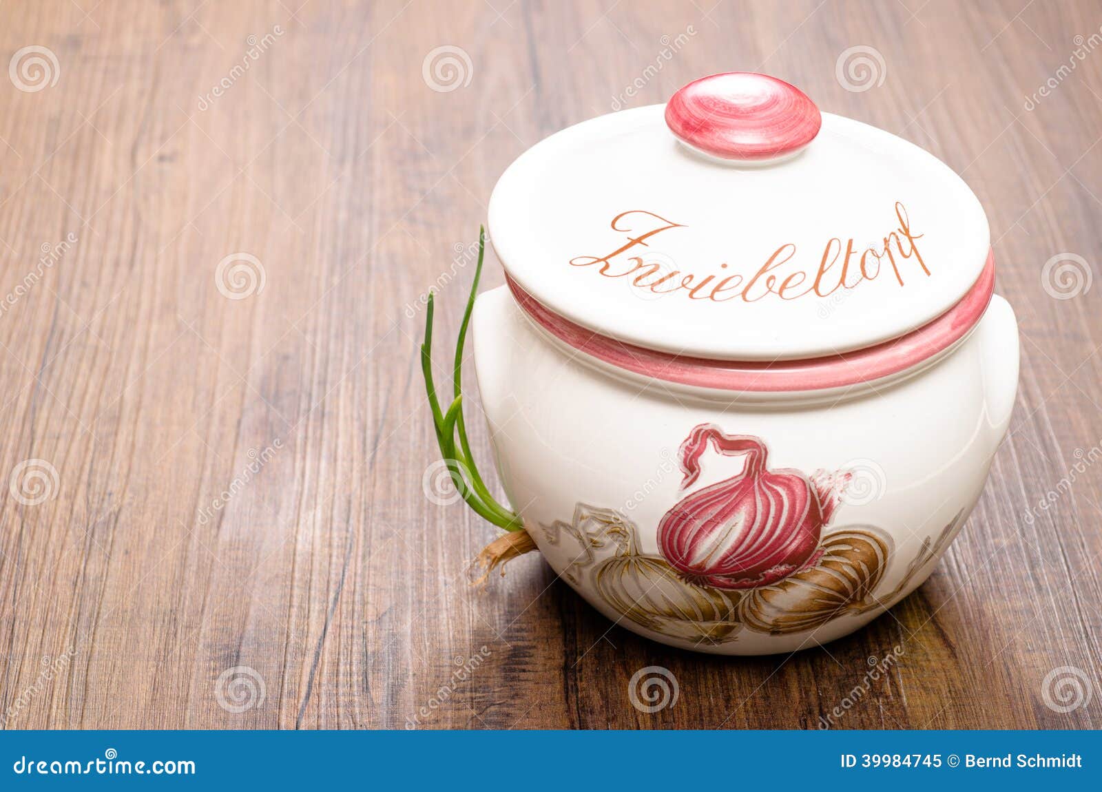 Onion is Growing Out from a Pot Stock Image - Image of onion, porcelain ...