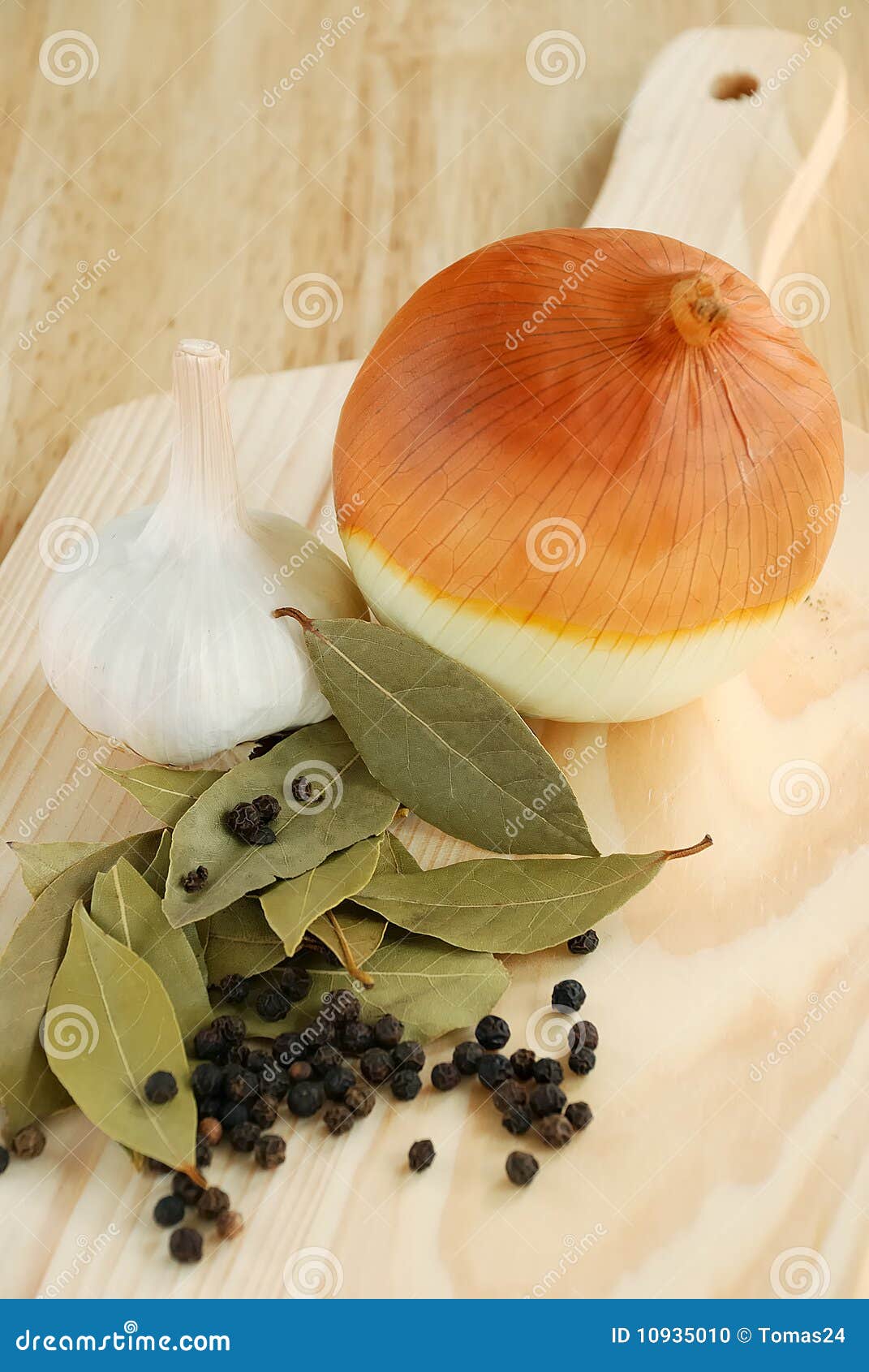 Onion and herbs stock photo. Image of spicy, cloves, pepper - 10935010