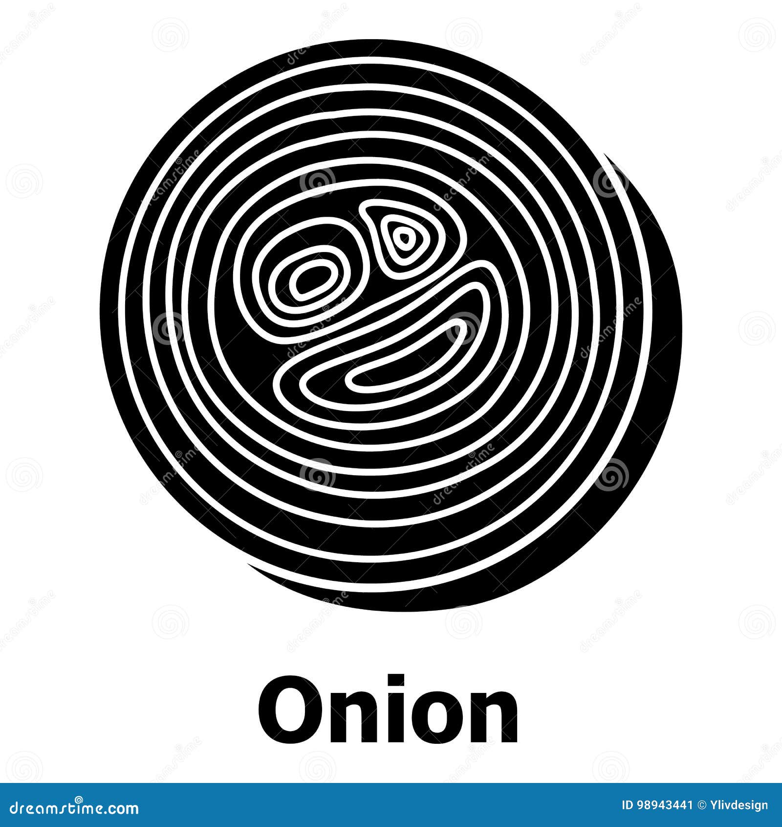Onion Icon, Simple Black Style Stock Vector - Illustration of organic ...