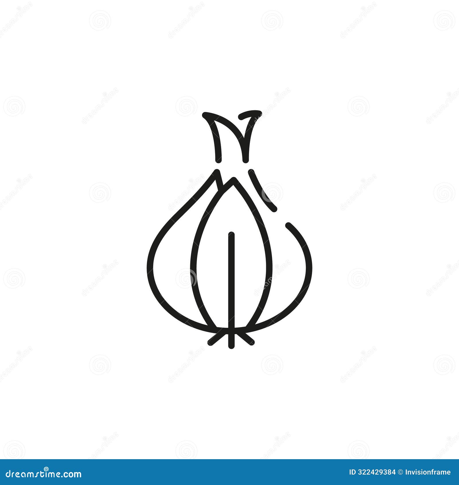 Onion Icon stock vector. Illustration of freshness, vegan - 322429384