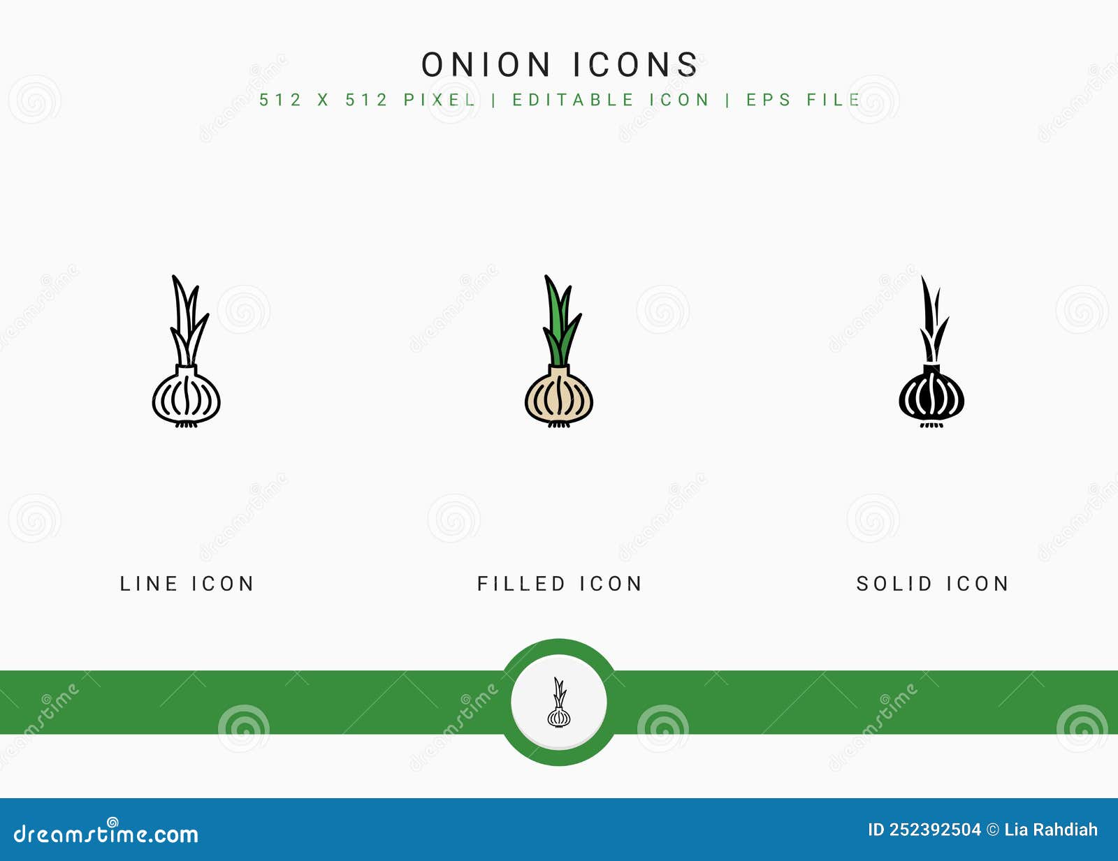 Onion Icons, Different Emotions In Cartoon Style Stock Image ...