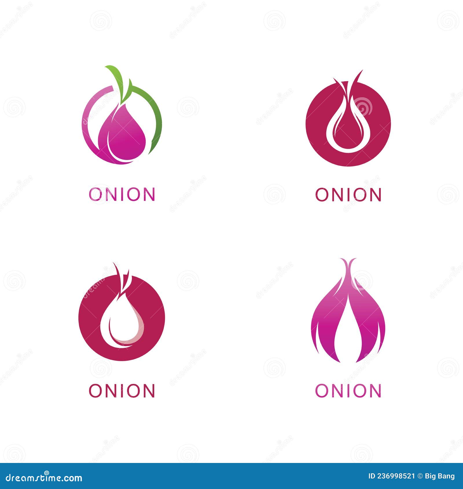 Onion Logo Vector , Red Onion Icon . Illustration Simple Onion Symbol ...