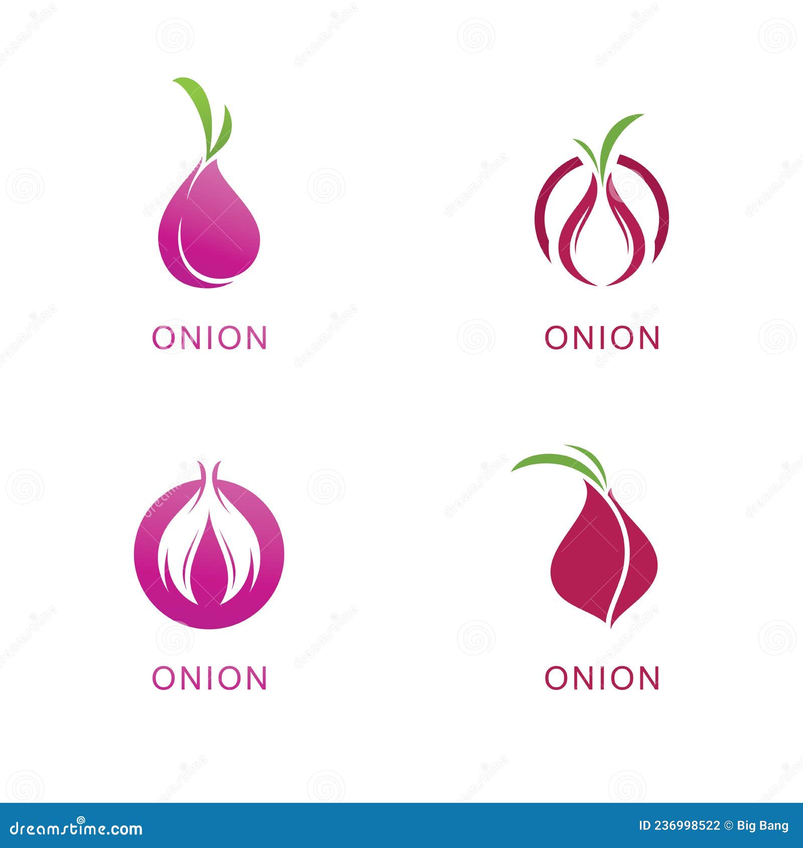 Onion Logo Vector , Red Onion Icon . Illustration Simple Onion Symbol ...