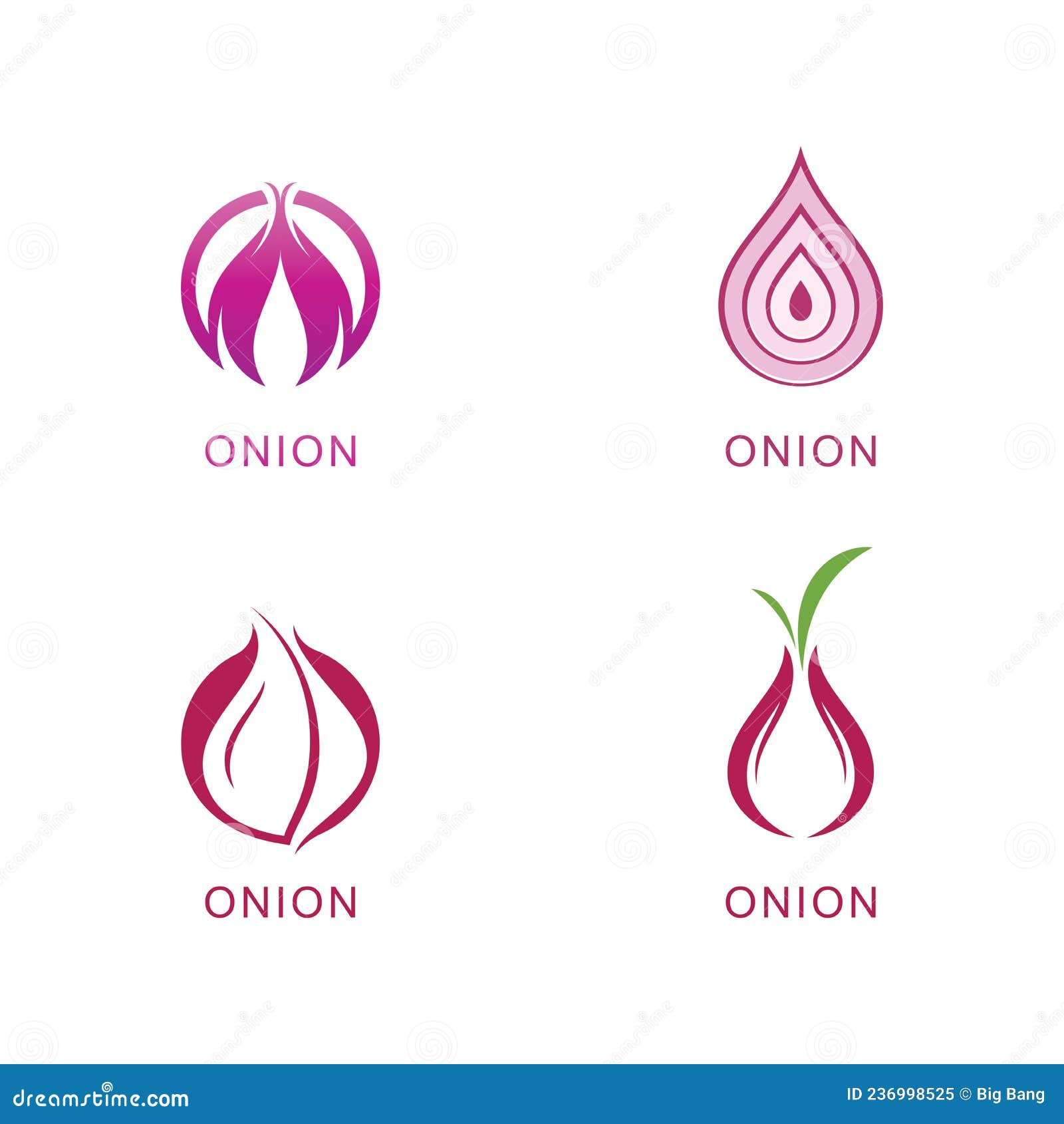 Onion Logo Vector , Red Onion Icon . Illustration Simple Onion Symbol ...
