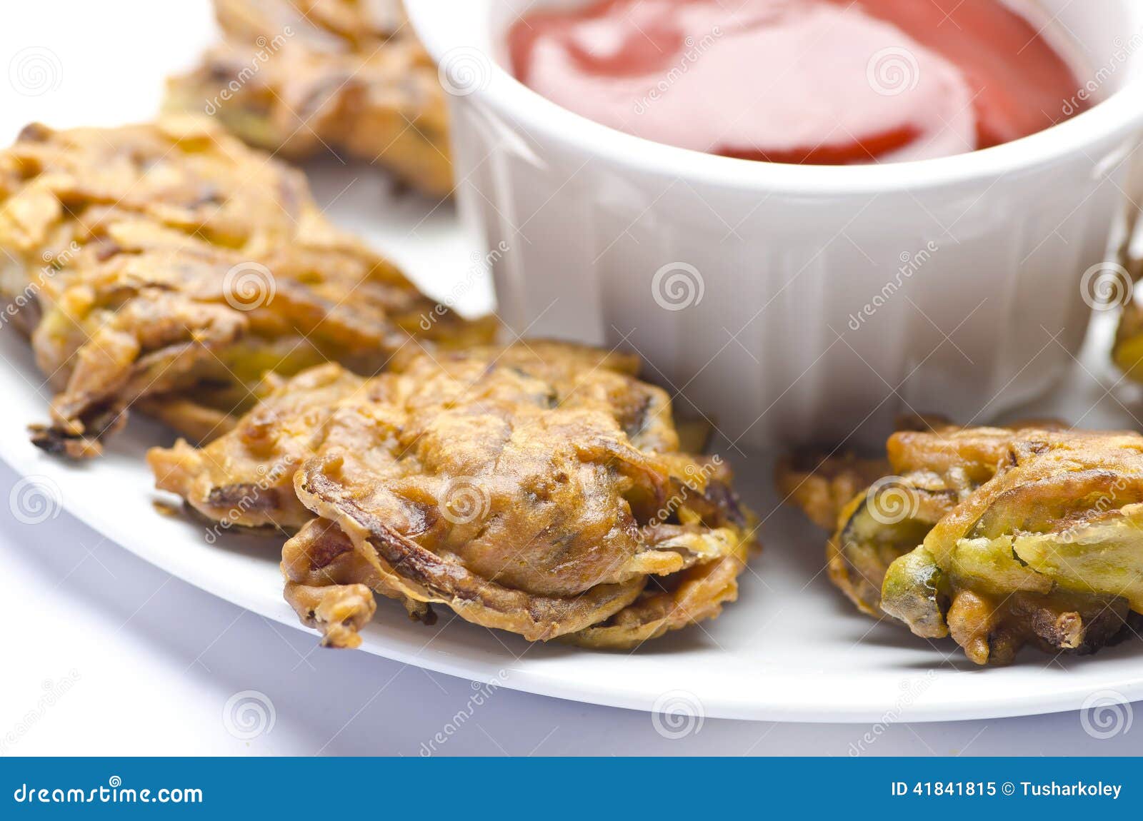 Onion pakoda with sauce stock image. Image of dipping - 41841815