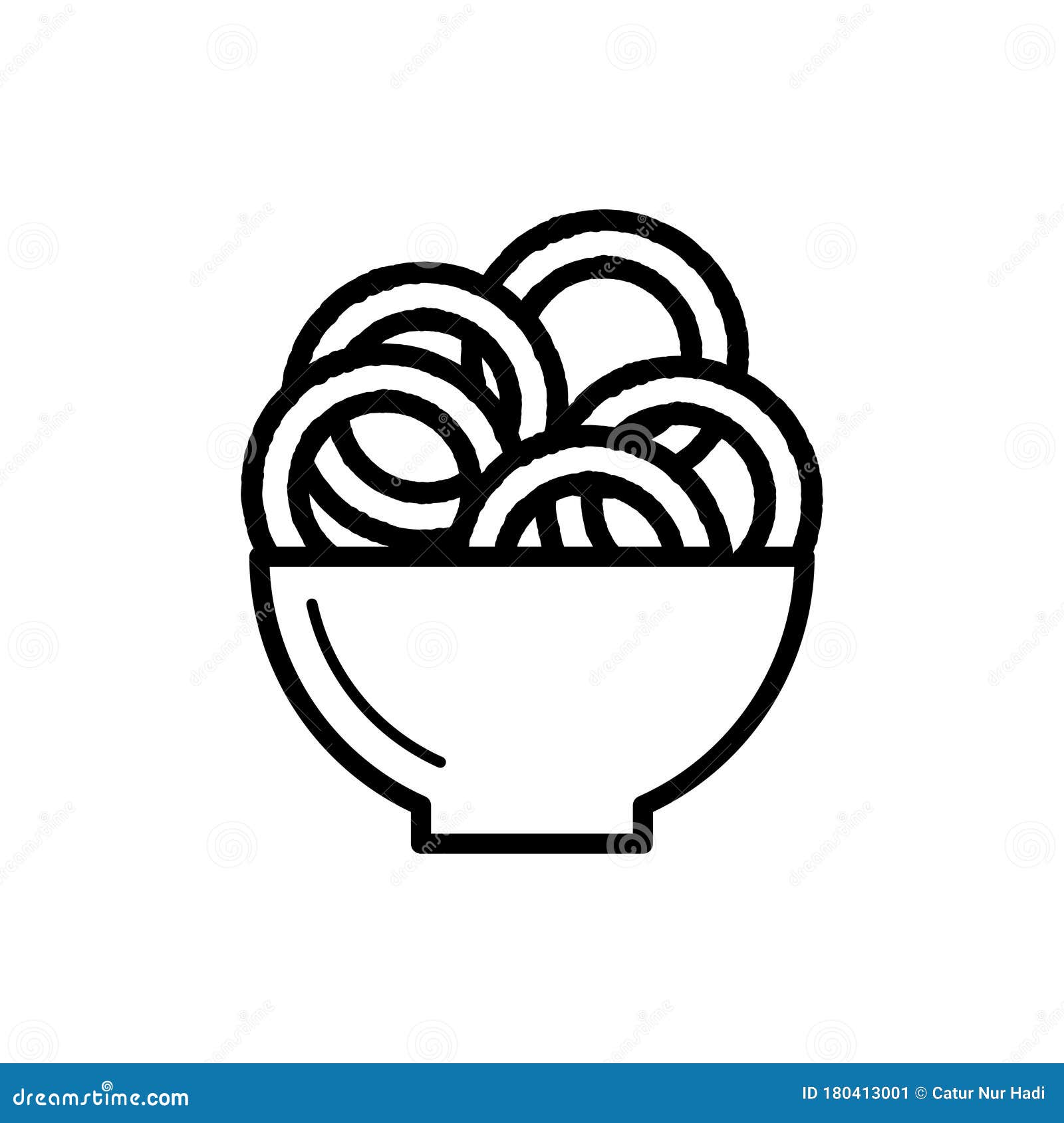 Onion Ring Icon Flat Vector Template Design Trendy Stock Vector ...