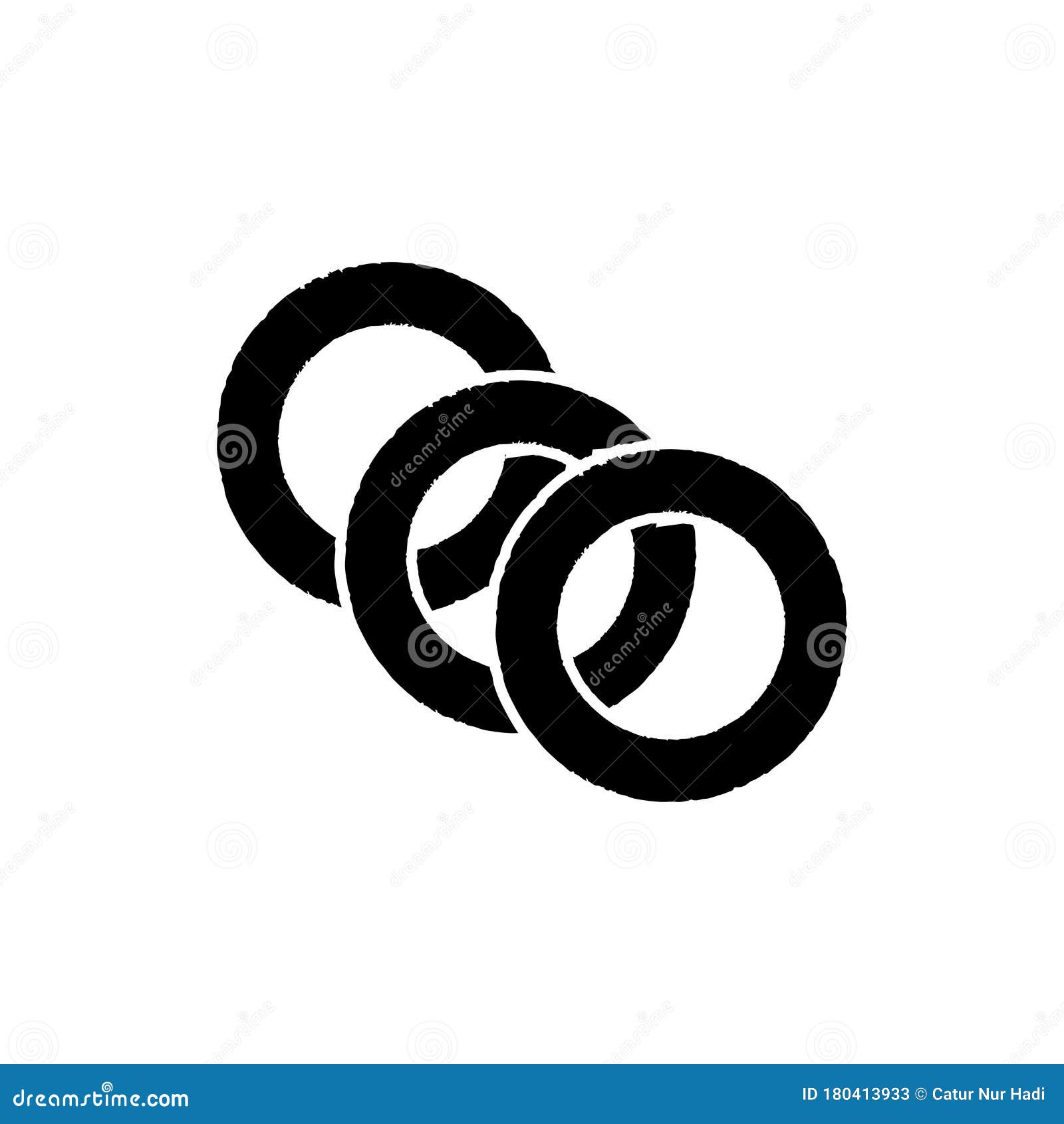 Onion Ring Icon Flat Vector Template Design Trendy Stock Vector ...