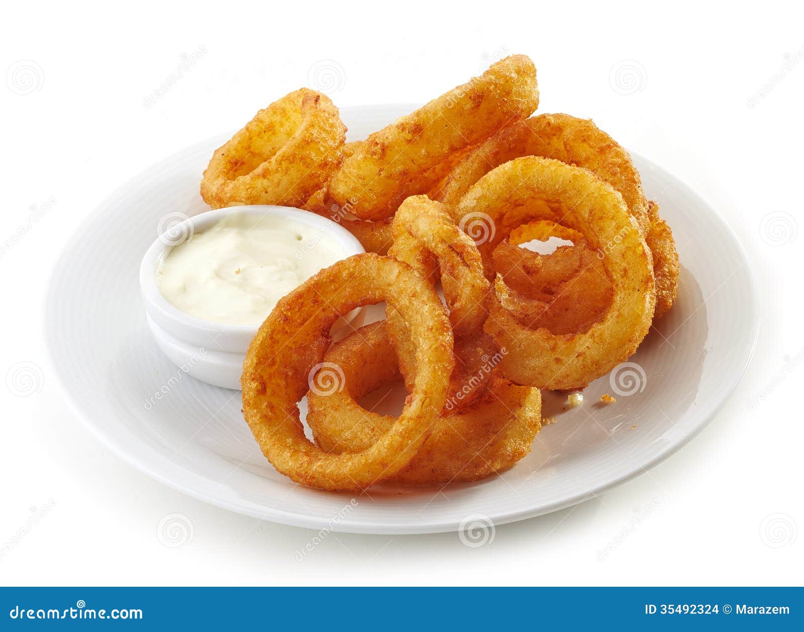 Onion rings and dip sauce stock photo. Image of greek - 35492324