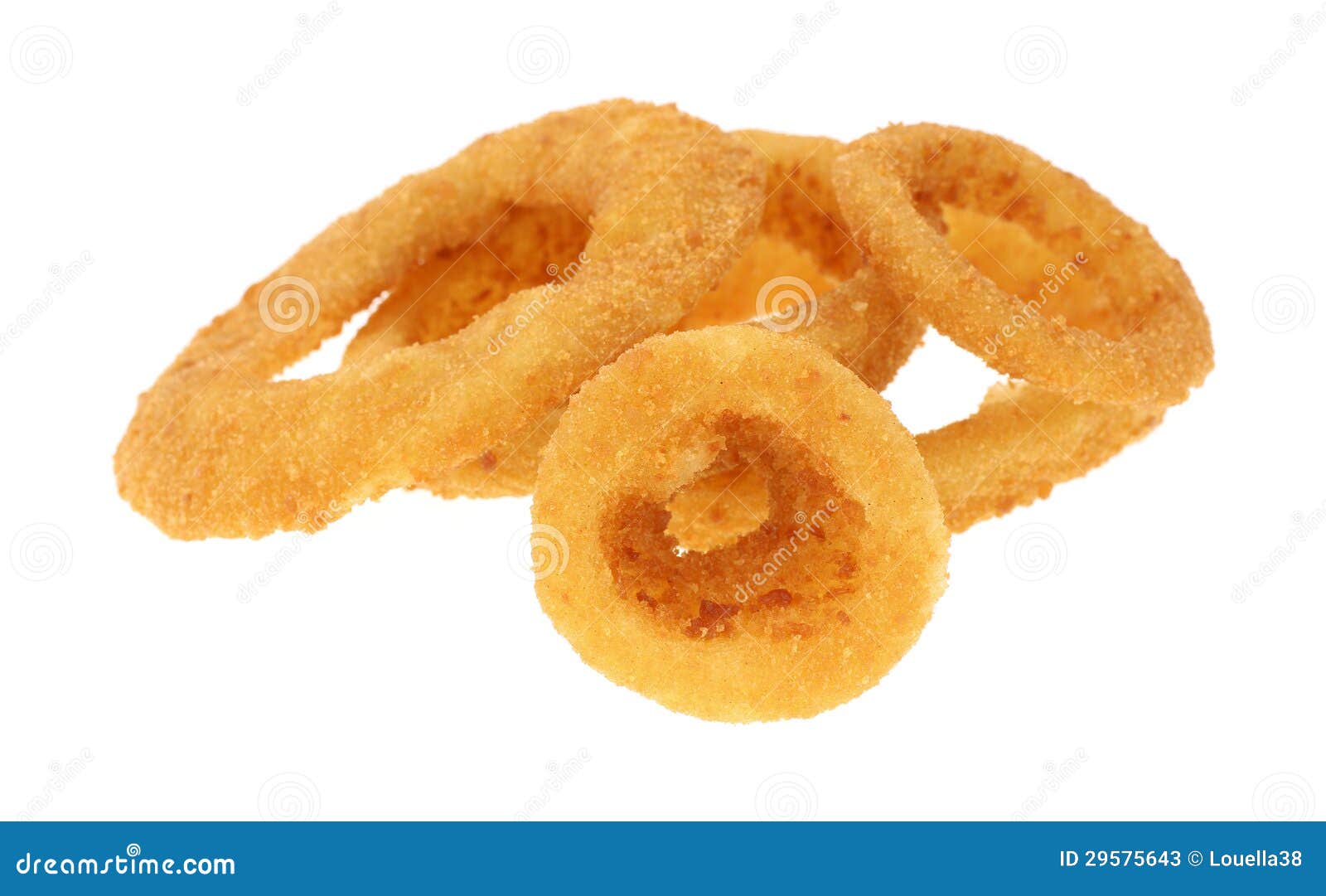 Onion Rings Group on White stock image. Image of background - 29575643