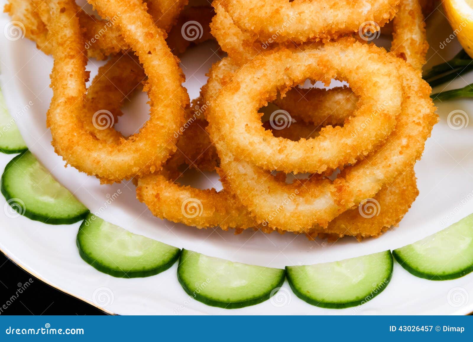 Onion rings stock image. Image of lemon, breaded, appetizer - 43026457