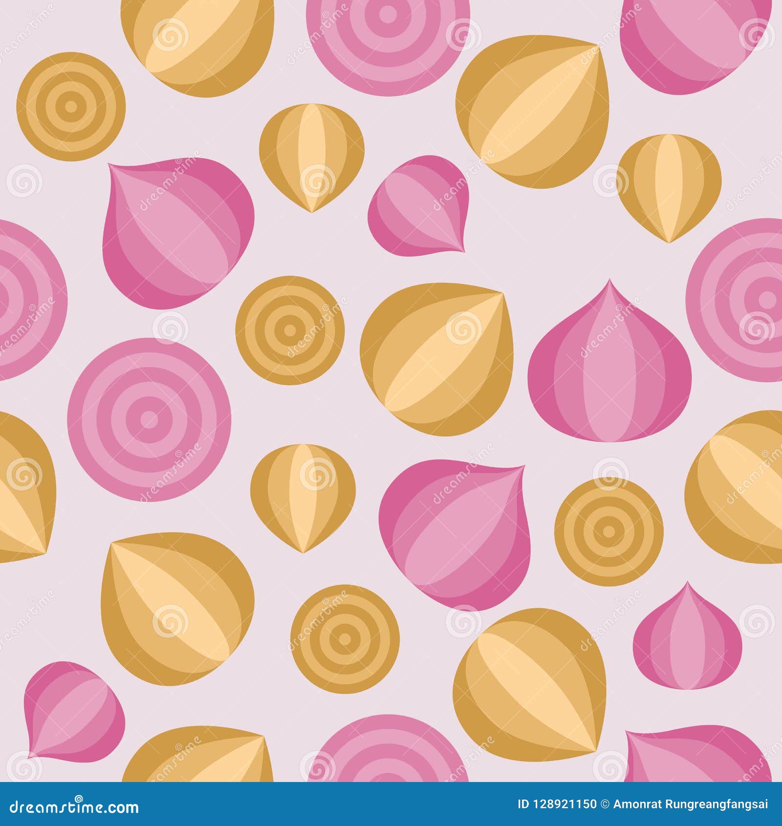 Onion Seamless Pattern, Flat Design for Use As Wallpaper, Wrapping ...