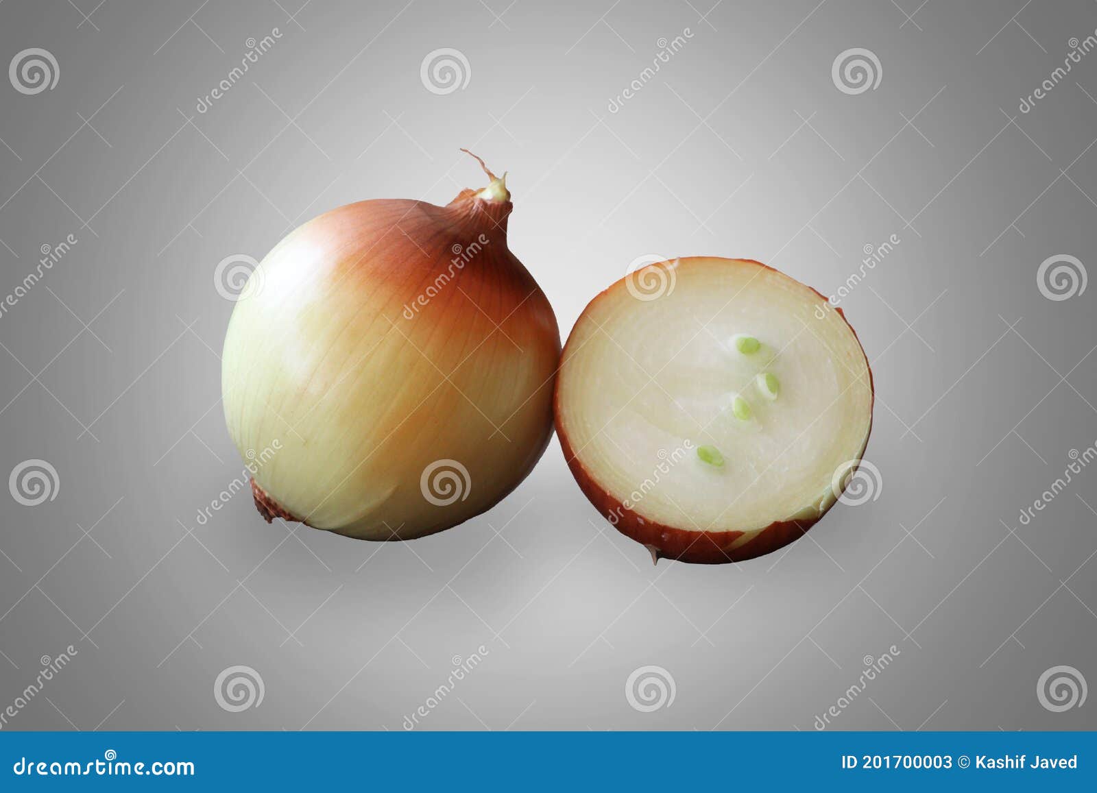 Onion and Onion Slice Isolated Stock Image - Image of lighting ...