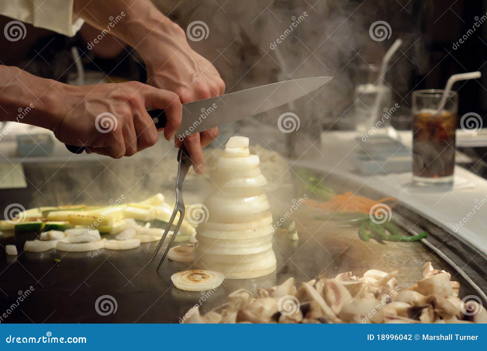 Onion Tower stock photo. Image of onion, restaurant, teppanyaki - 18996042