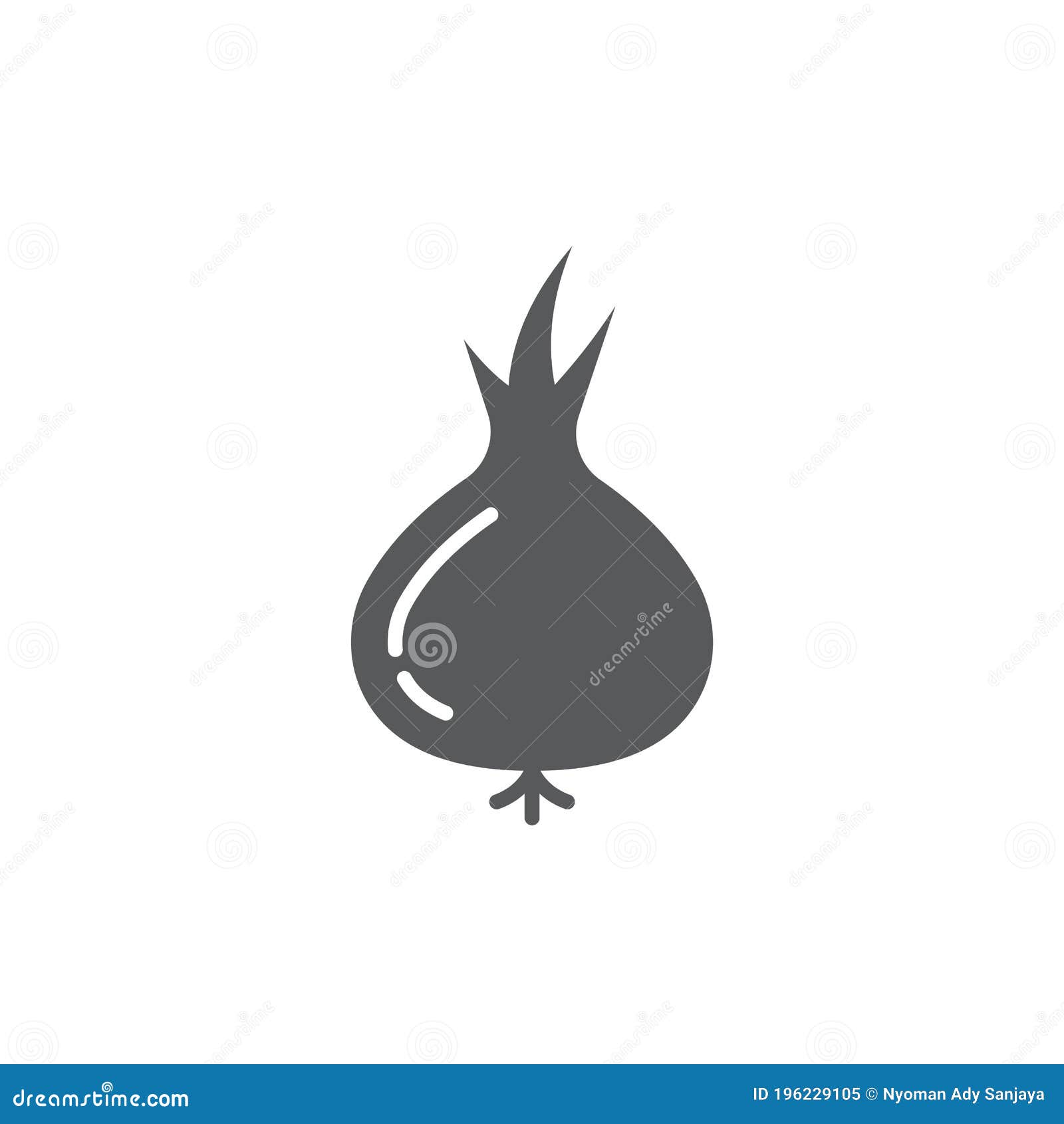 Onion Vector Icon Symbol Isolated on White Background Stock Vector ...