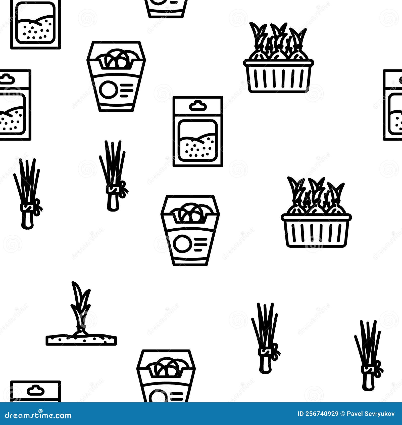 Onion White Red Food Vegetable Vector Seamless Pattern Stock ...