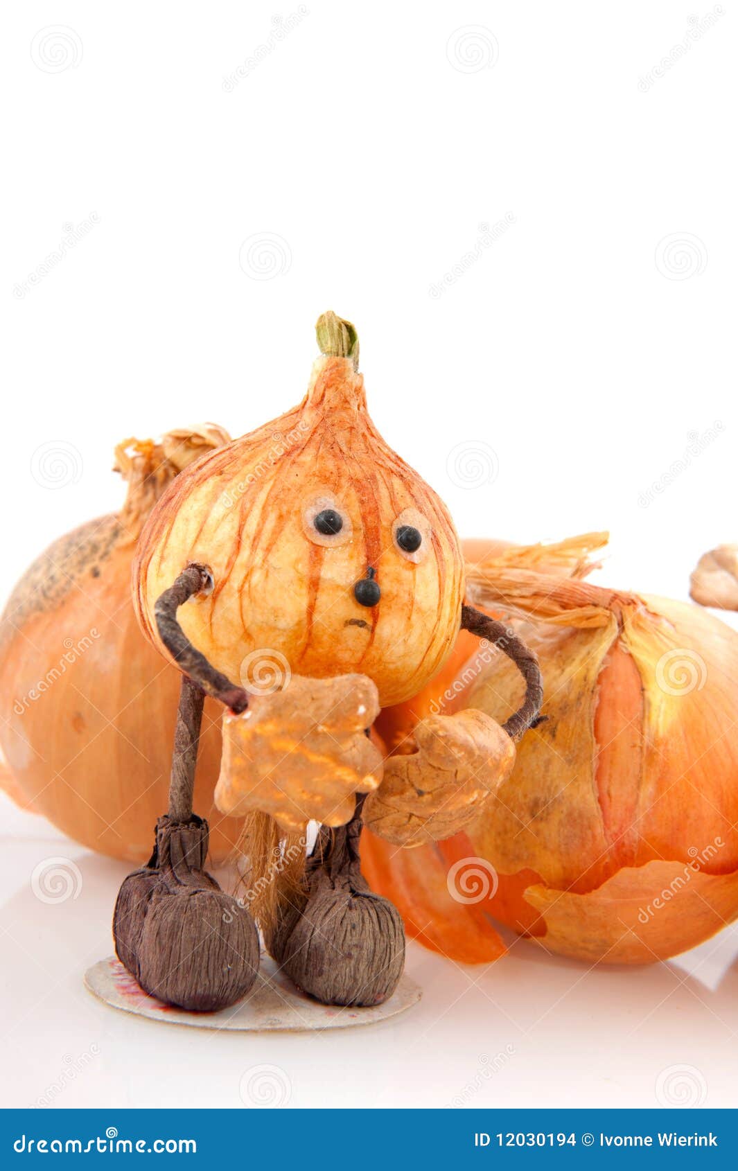 Onions with funny doll stock photo. Image of standing - 12030194
