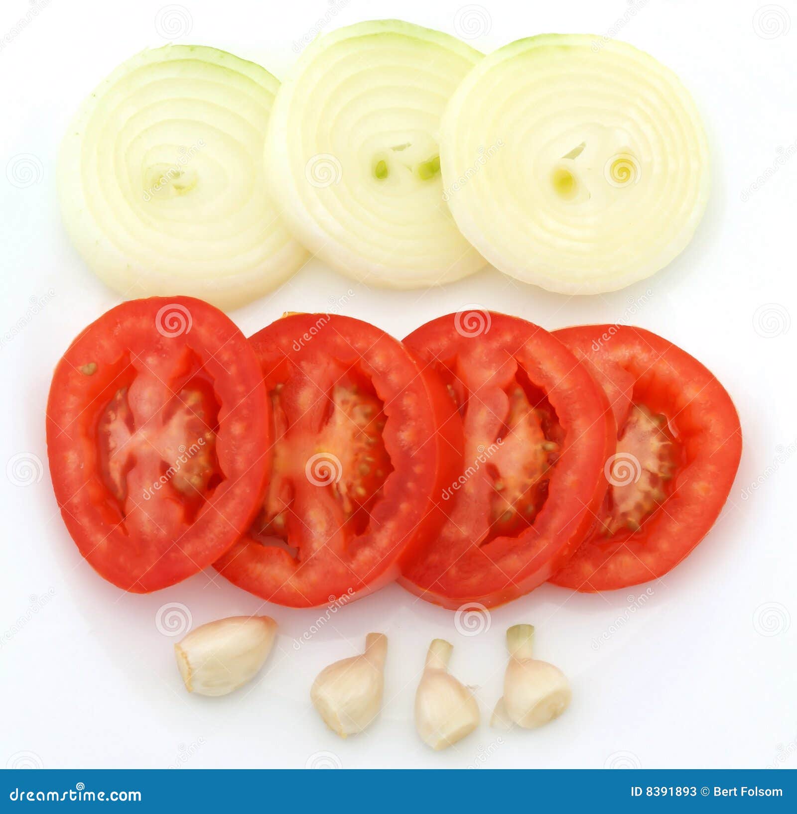Onions garlic and tomatoes stock image. Image of tomato - 8391893
