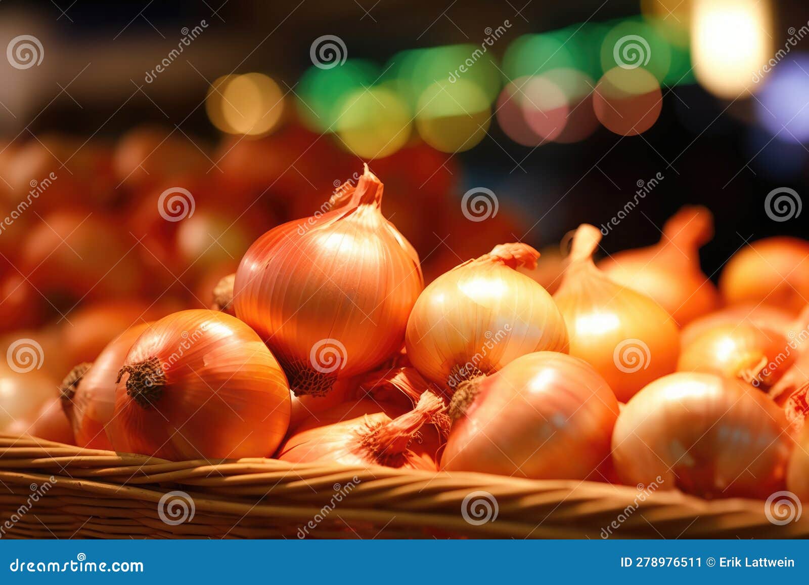 Onions in a Grocery Store in a Close-up Shot, Macro Shot - Made with ...