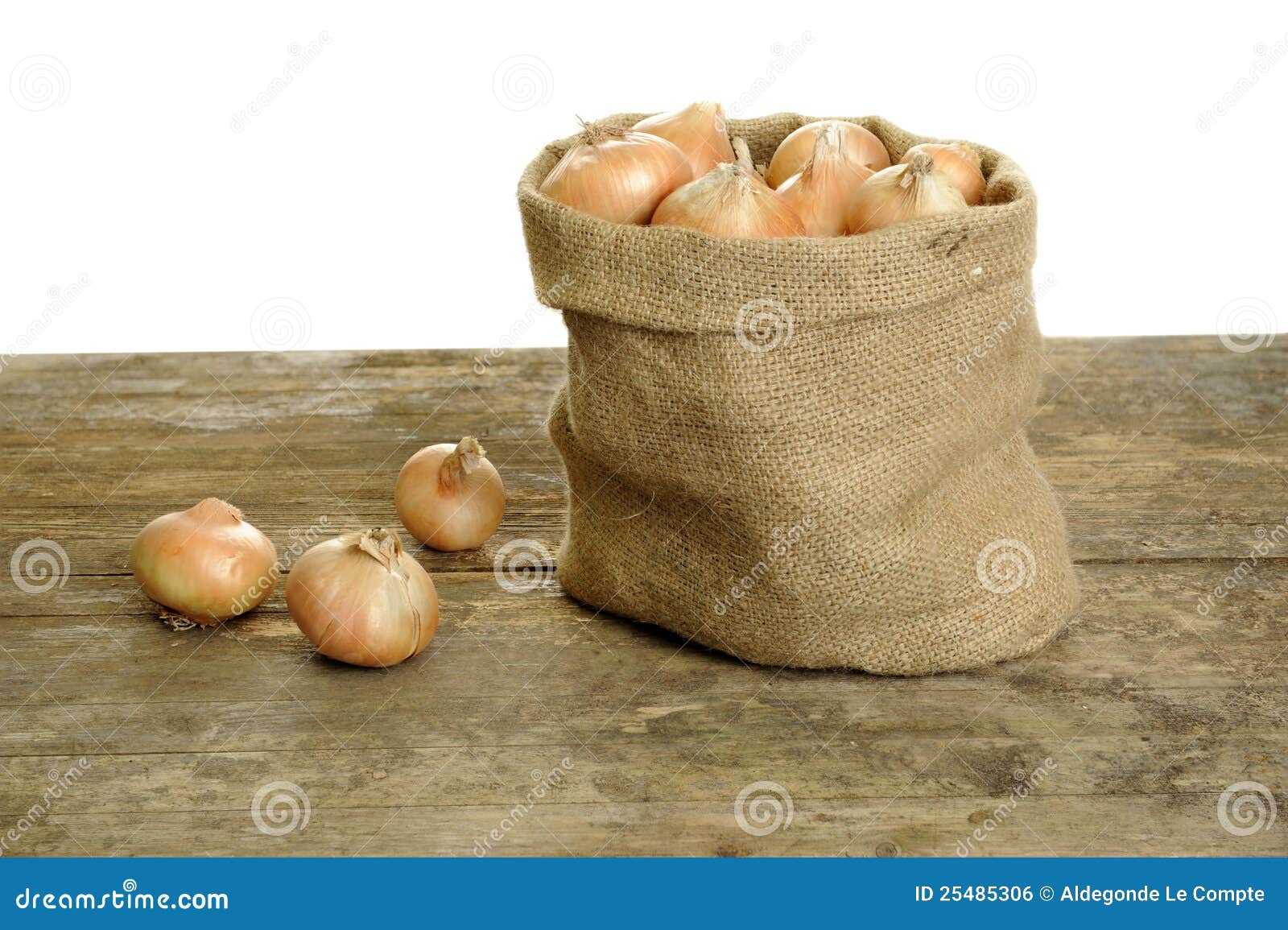 Onions in a jute bag stock photo. Image of onion, stack - 25485306