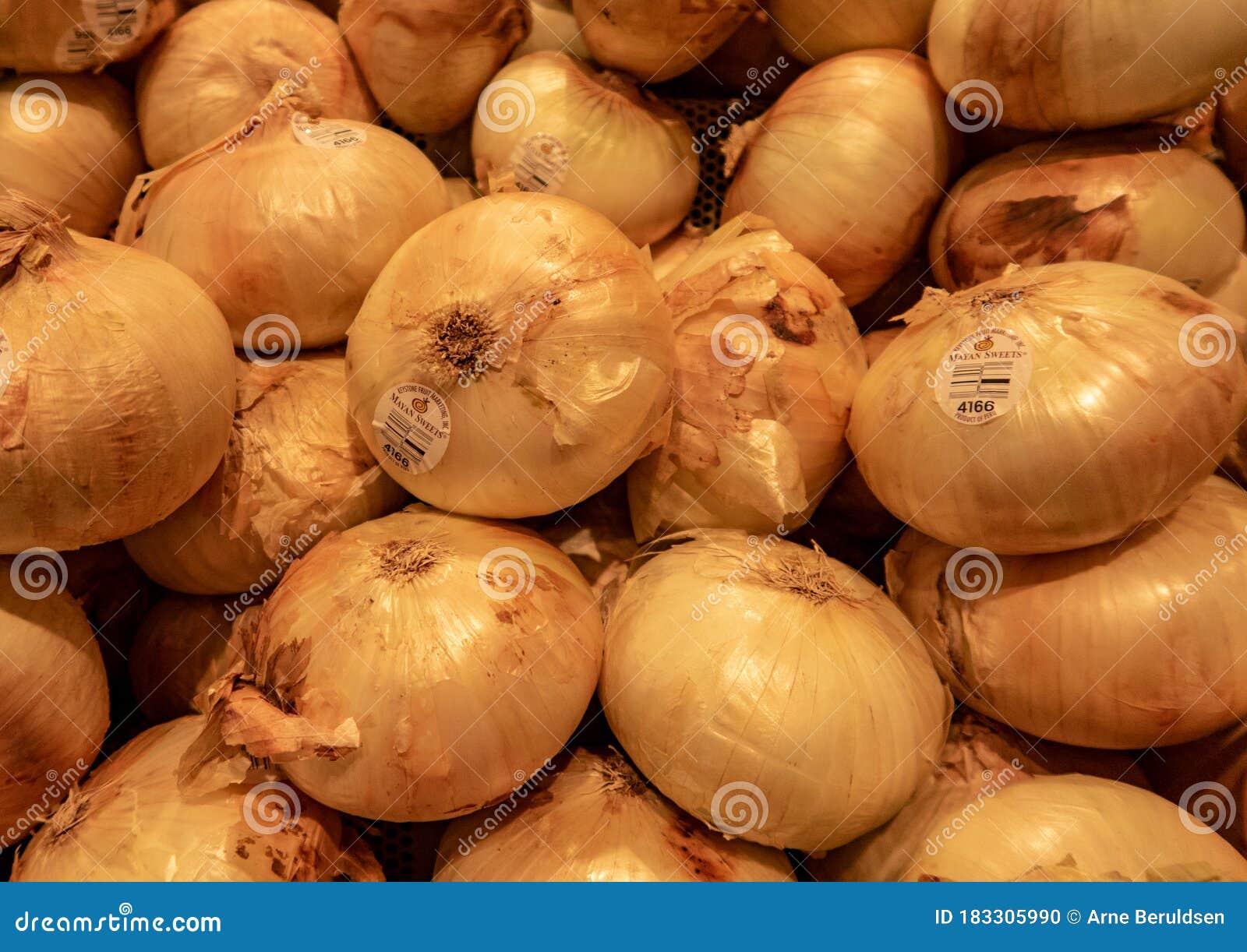 Onions at a Local Grocery Store Stock Photo - Image of assorted ...