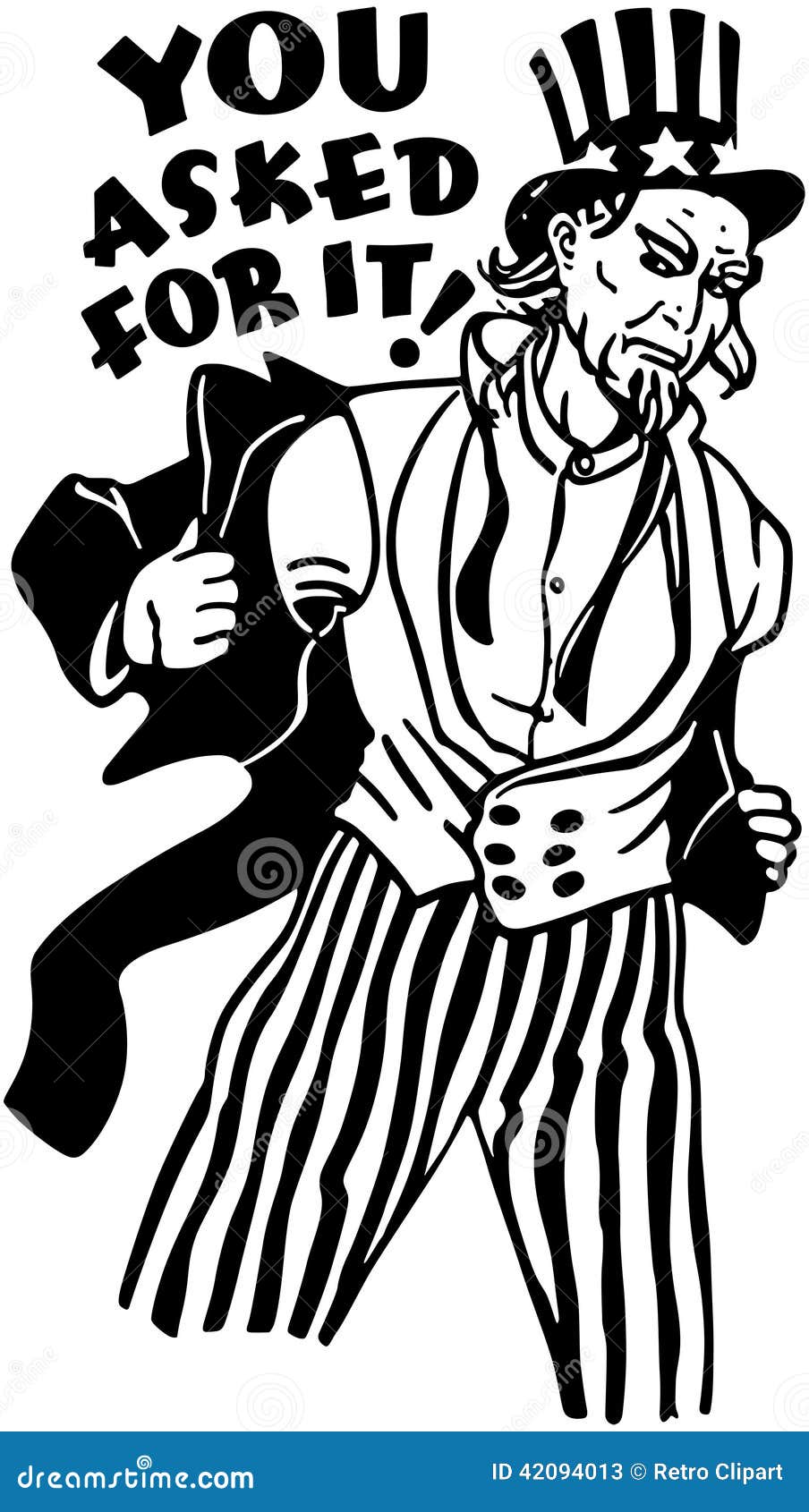 Onkel Sam You Asked for it vektor abbildung. Illustration von onkel ...